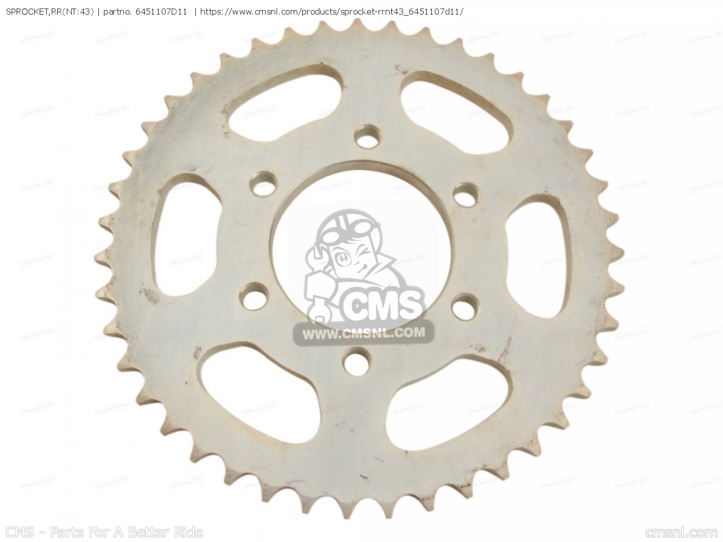 6451107D11: Sprocket,rr(nt:43) Suzuki - buy the 64511-07D11 at CMSNL