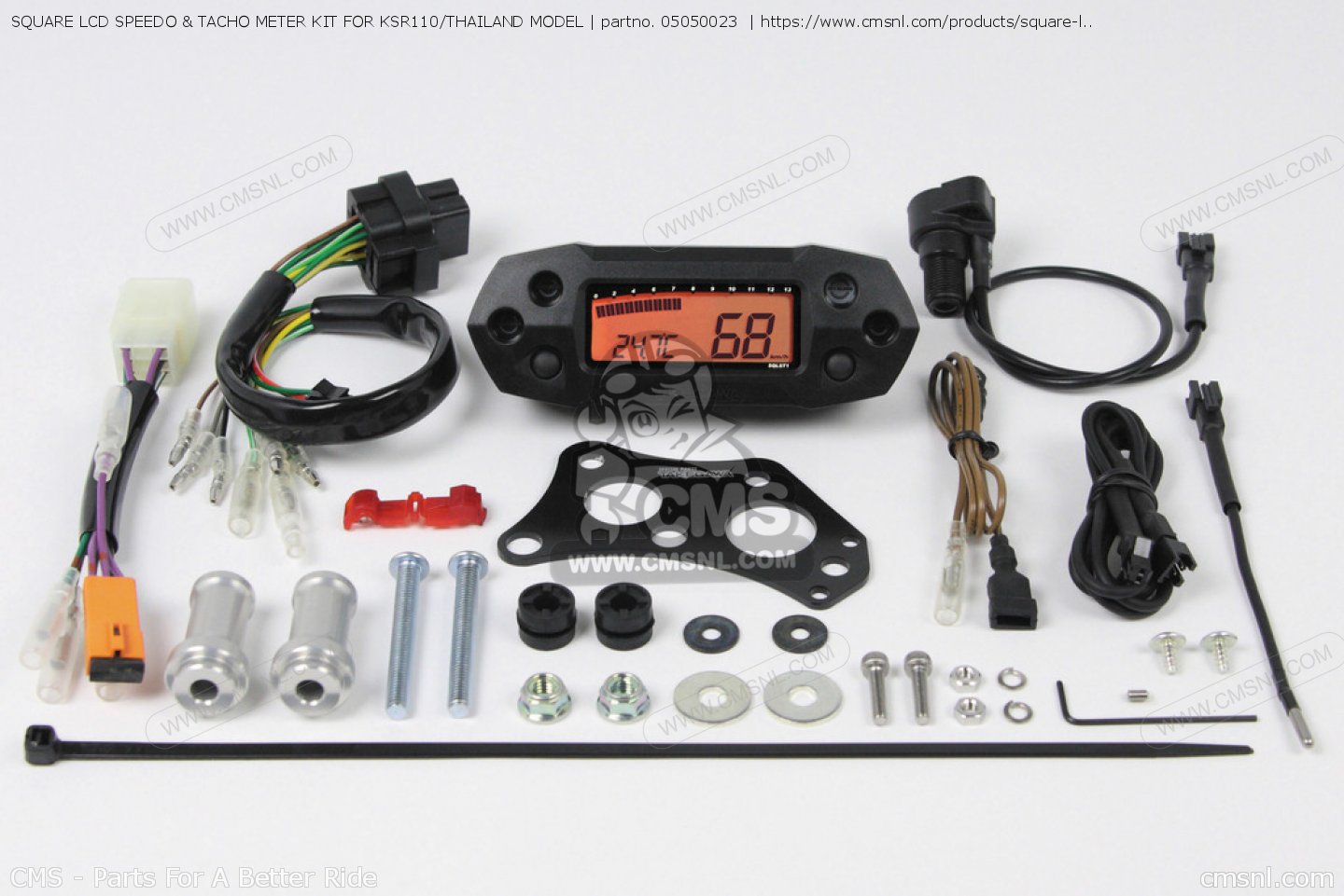 05050023: Square Lcd Speedo & Tacho Meter Kit For Ksr110/thailand Model ...