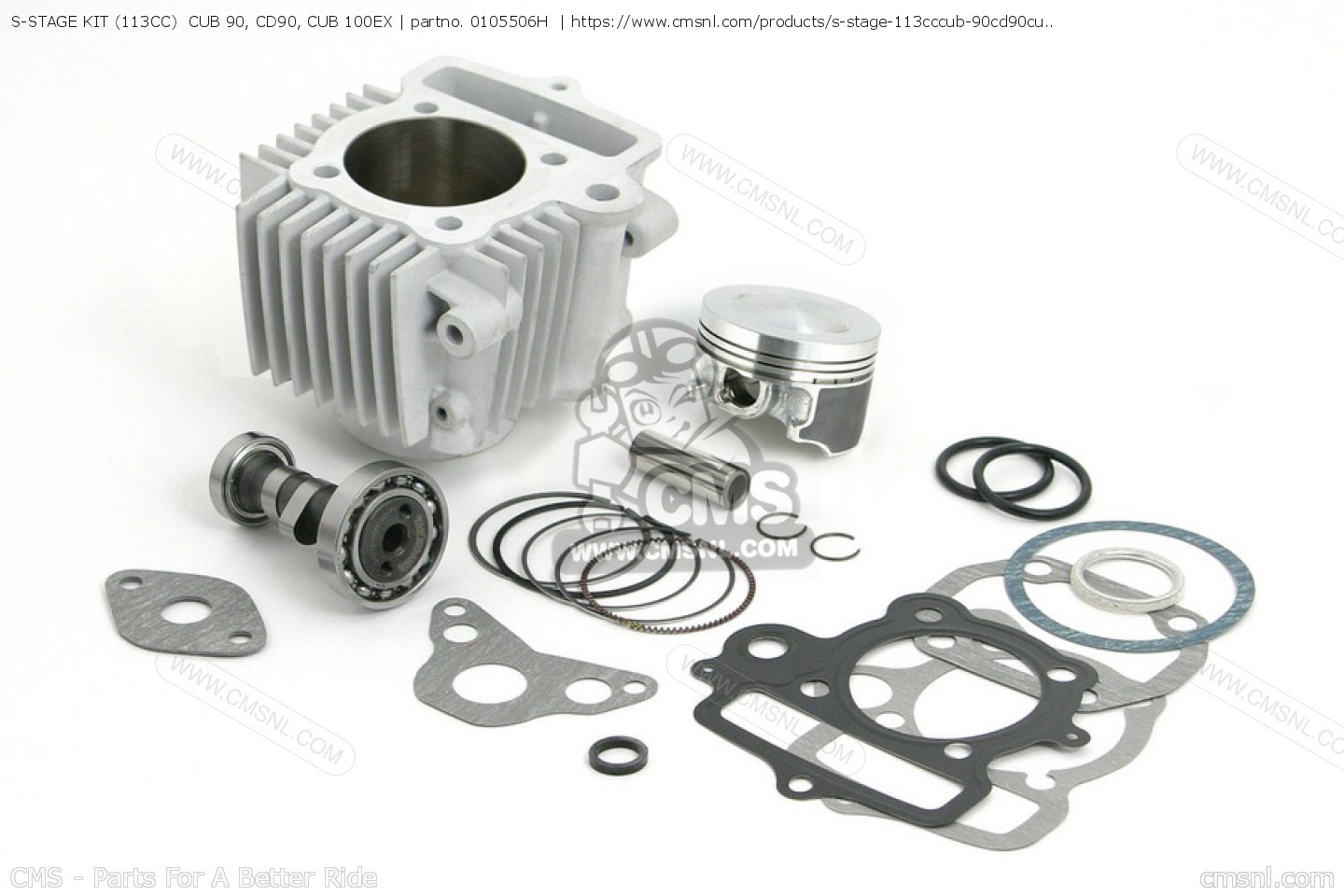 0105506H: S-STAGE KIT (113CC) CUB 90, CD90, CUB 100EX Takegawa - buy ...