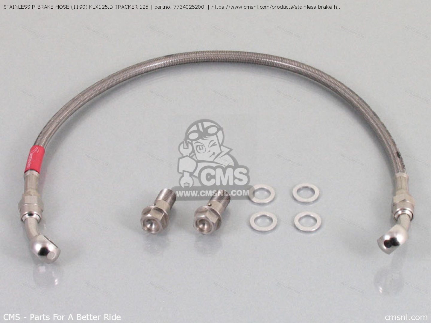 7734025200: Stainless R-brake Hose (1190) Klx125.d-tracker 125 Kitaco ...