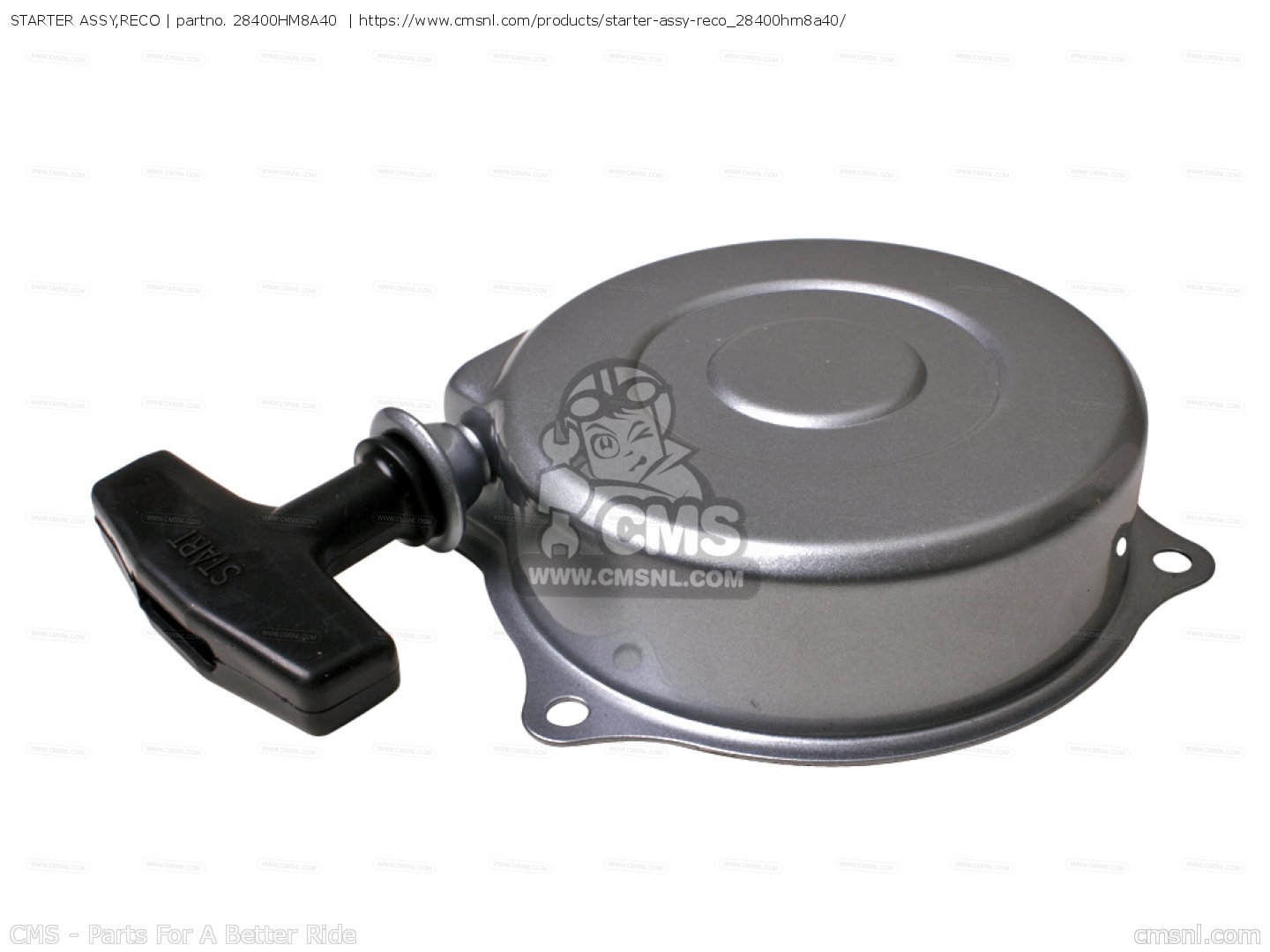 28400HM8A40: STARTER ASSY,RECO Honda - buy the 28400-HM8-A40 at CMSNL