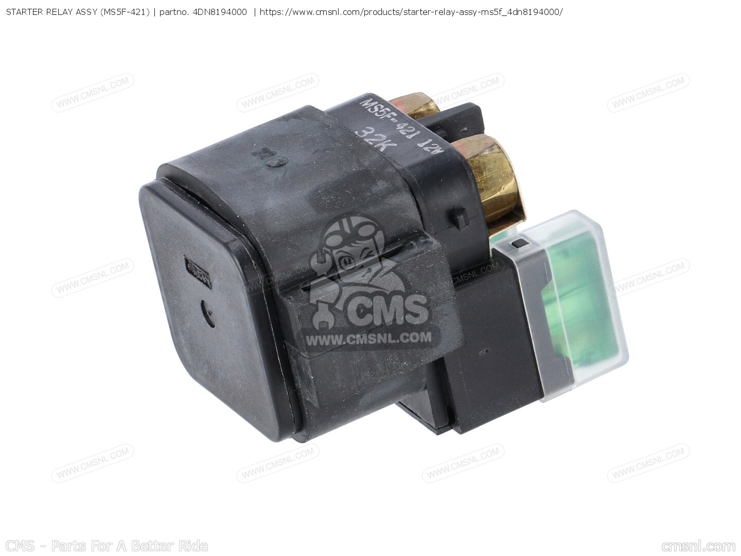 4DN8194000: STARTER RELAY ASSY (MS5F-421) Yamaha - buy the 4DN-81940-00 ...