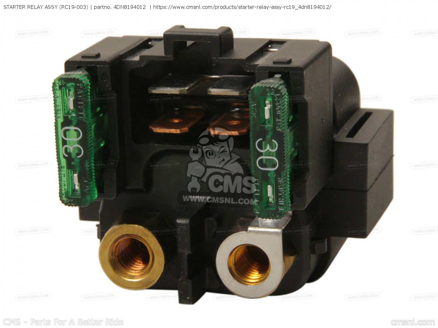4DN8194012: STARTER RELAY ASSY (RC19-003) Yamaha - buy the 4DN-81940-12 ...