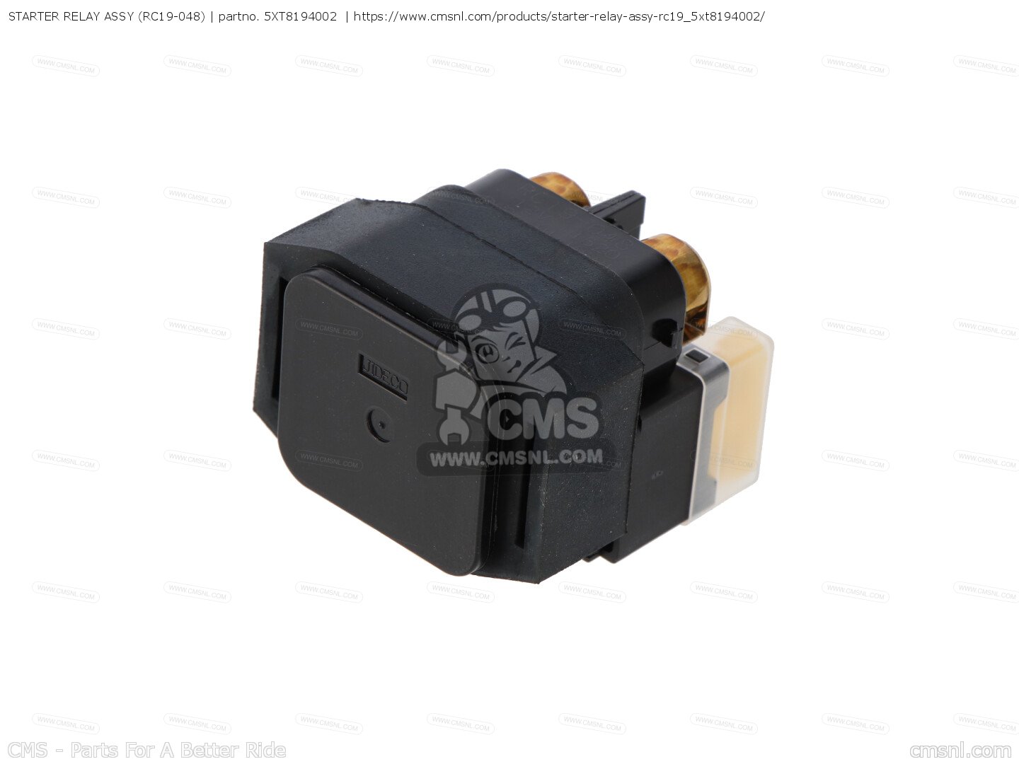 5XT8194002: STARTER RELAY ASSY (RC19-048) Yamaha - buy the 5XT-81940-02 ...