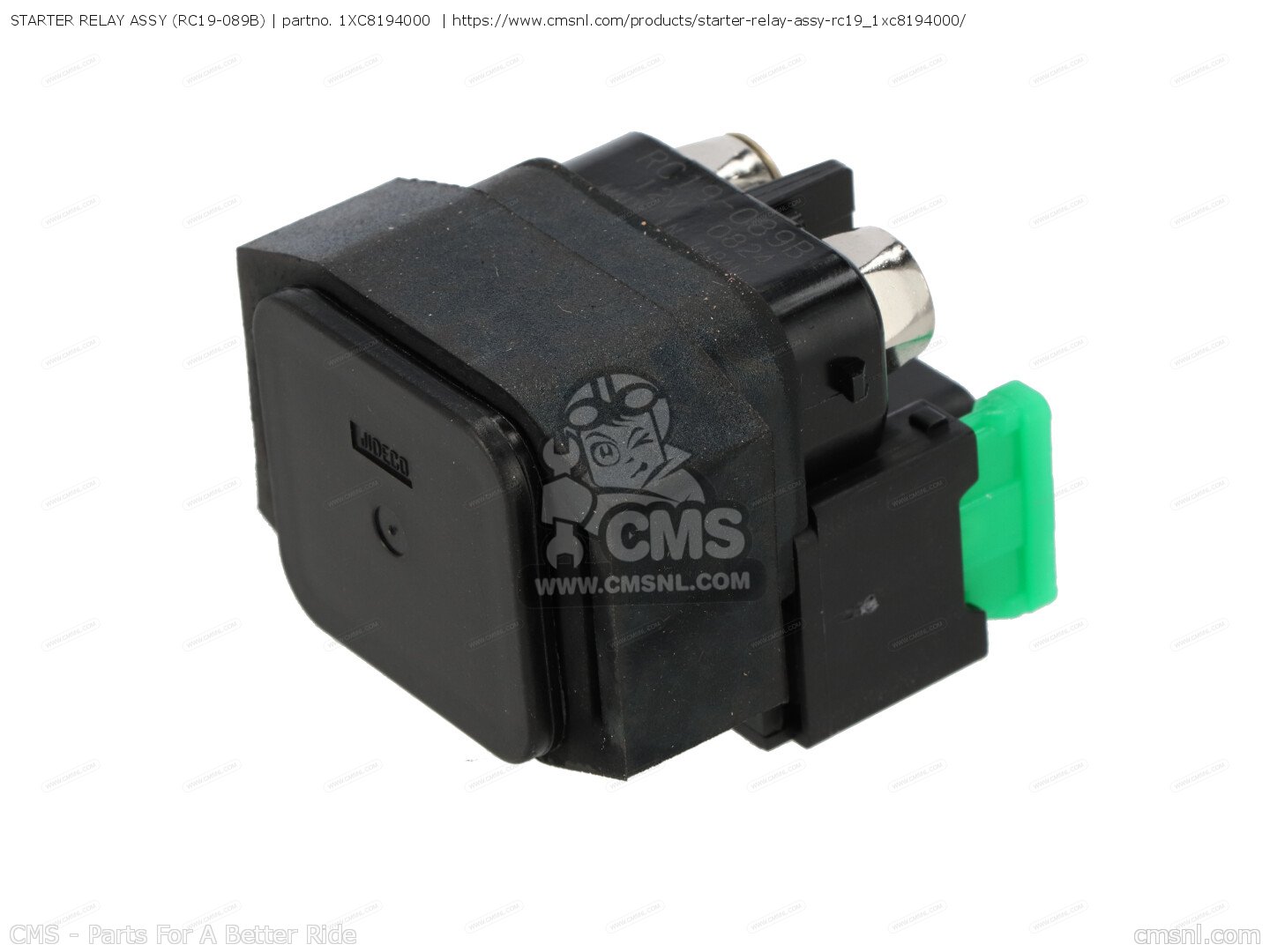 1XC8194000: STARTER RELAY ASSY (RC19-089B) Yamaha - buy the 1XC-81940 ...