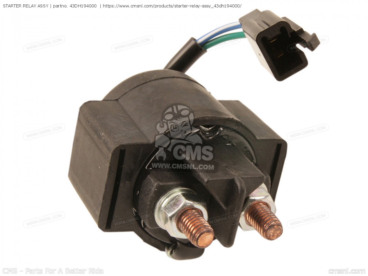43DH194000: STARTER RELAY ASSY Yamaha - buy the 43D-H1940-00-00 at CMSNL