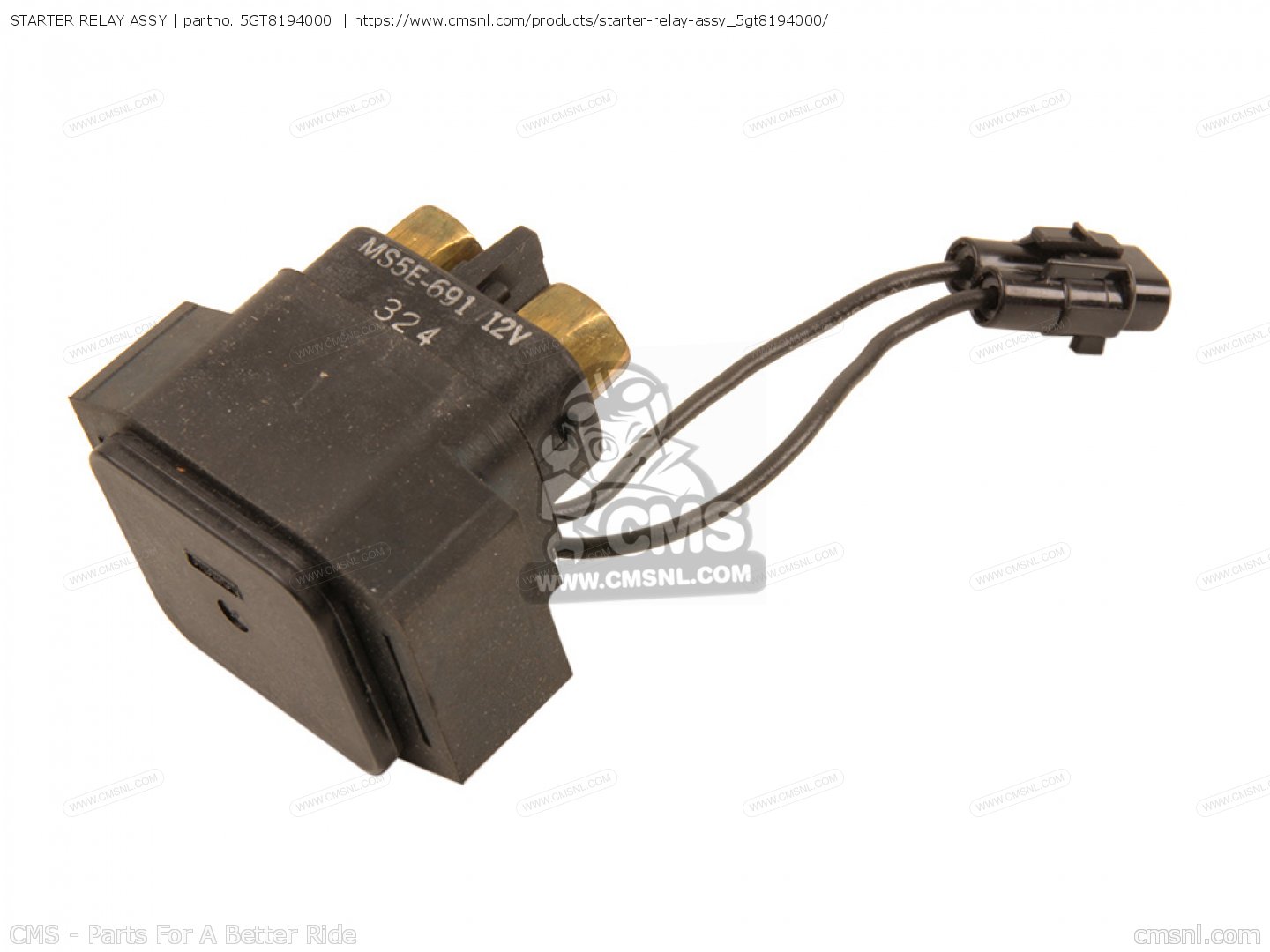5GT8194000: STARTER RELAY ASSY Yamaha - buy the 5GT-81940-00-00 at CMSNL