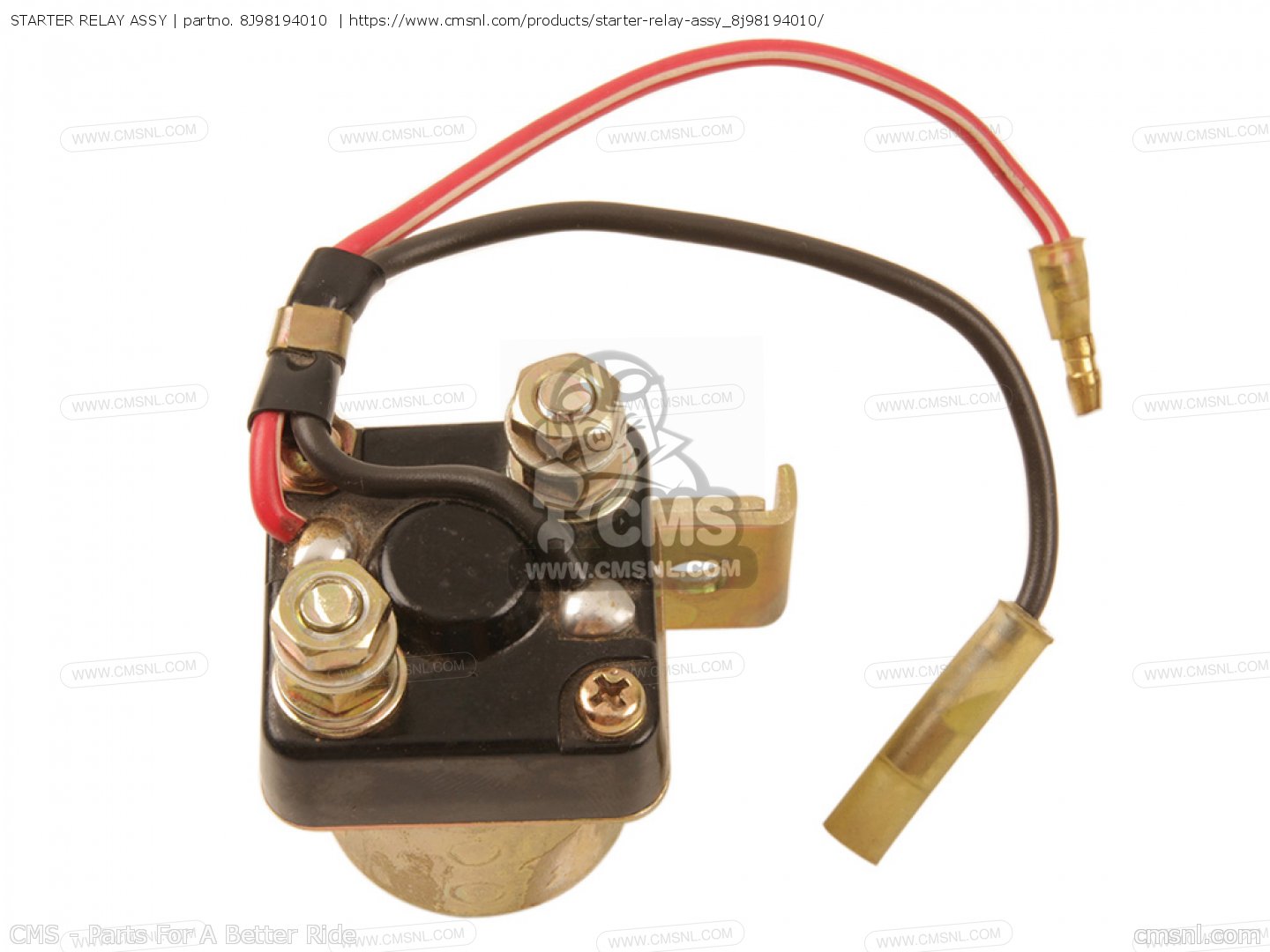 8J98194010: STARTER RELAY ASSY Yamaha - buy the 8J9-81940-10-00 at CMSNL
