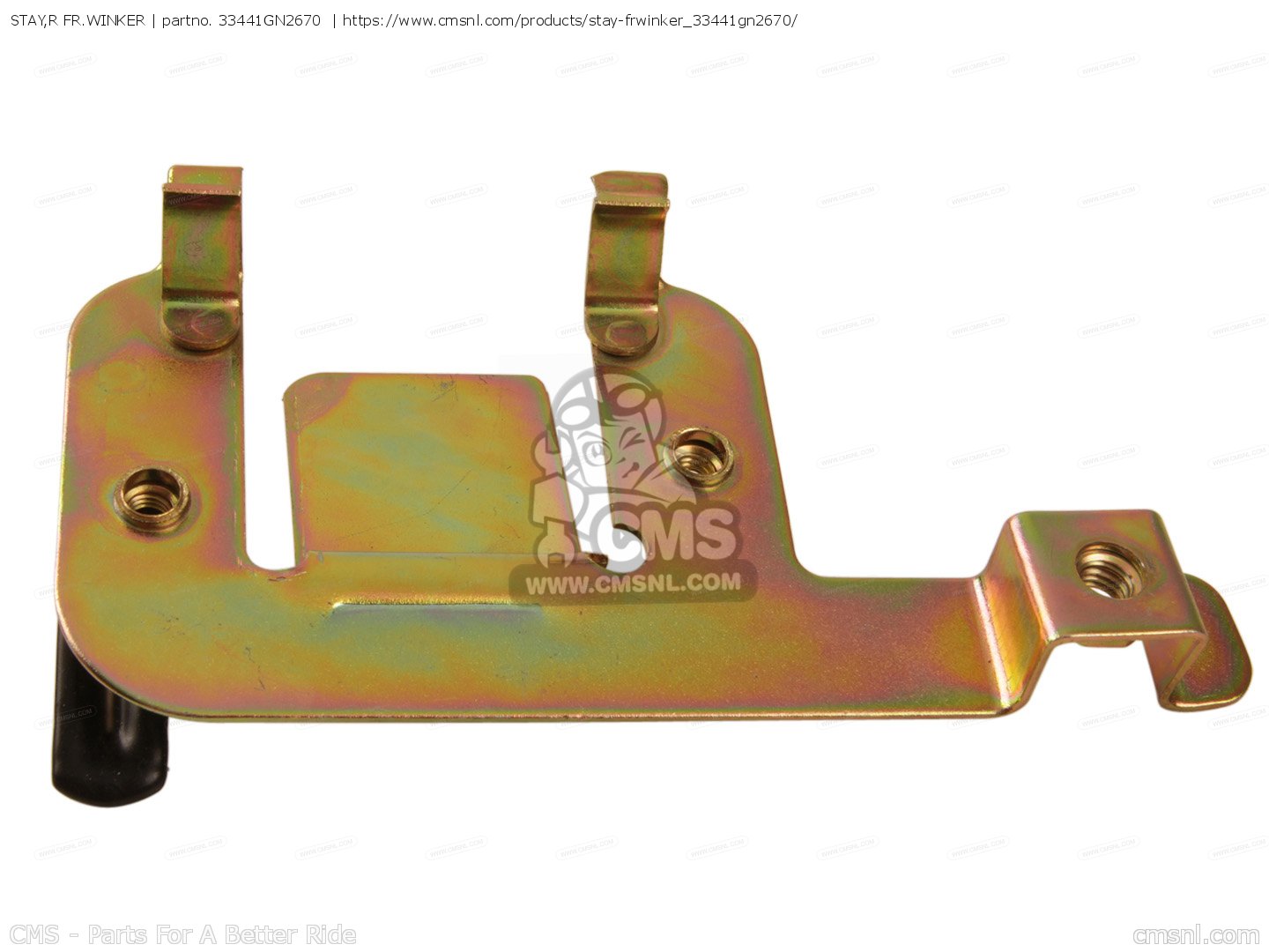 33441GN2670: STAY,R FR.WINKER Honda - buy the 33441-GN2-670 at CMSNL