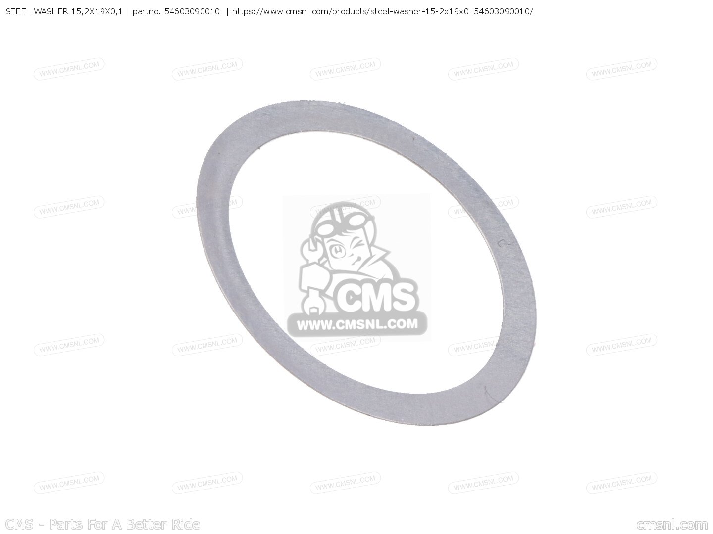 54603090010: STEEL WASHER 15,2X19X0,1 KTM - buy the 54603090010 at CMSNL