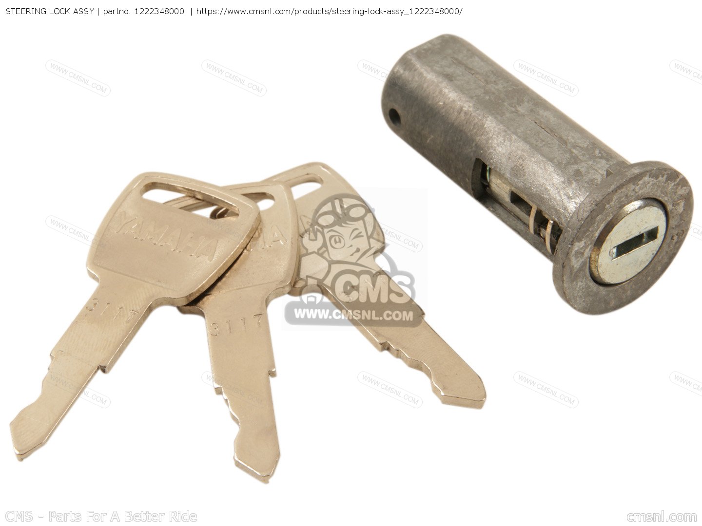 1222348000: Steering Lock Assy Yamaha - buy the 122-23480-00 at CMSNL