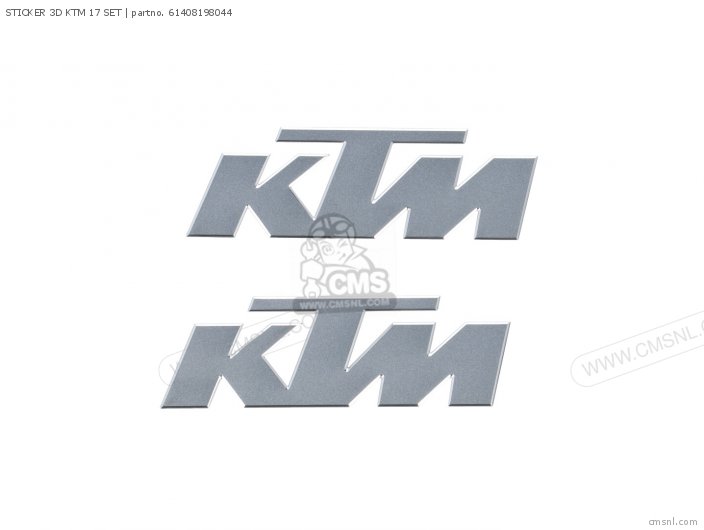 61408198044: STICKER 3D KTM 17 SET KTM - buy the 61408198044 at CMSNL