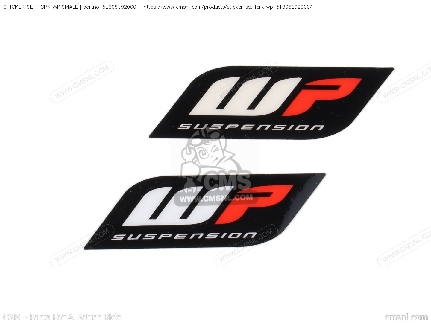 61308192000: STICKER SET FORK WP SMALL KTM - buy the 61308192000 at CMSNL