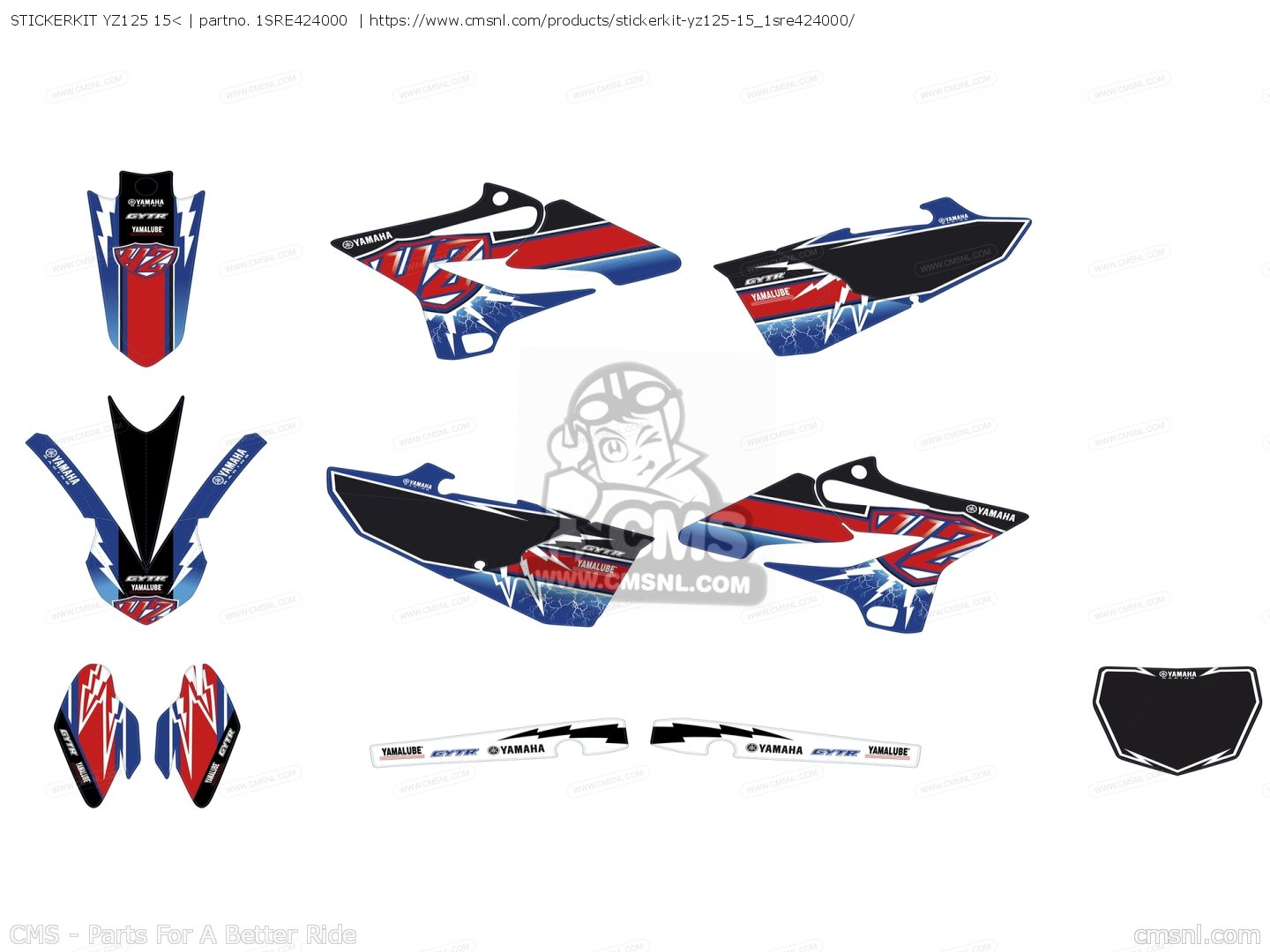 1SRE424000: Stickerkit Yz125 15