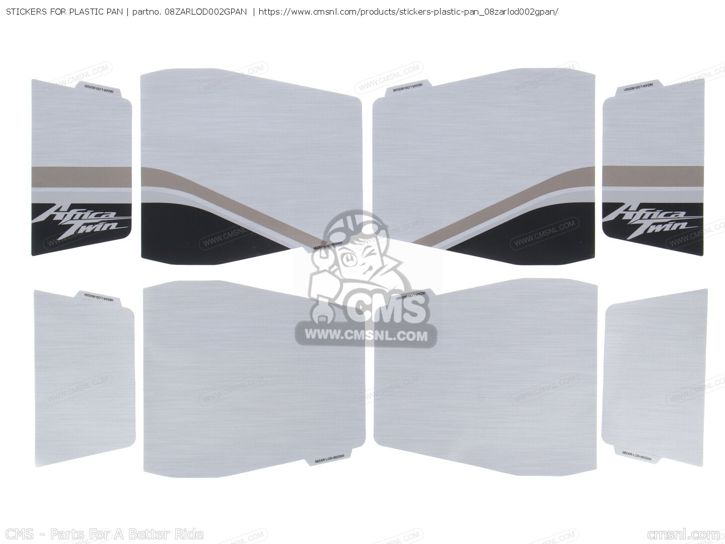 08ZARLOD002GPAN: Stickers For Plastic Pan Honda - buy the 08ZAR-LOD ...