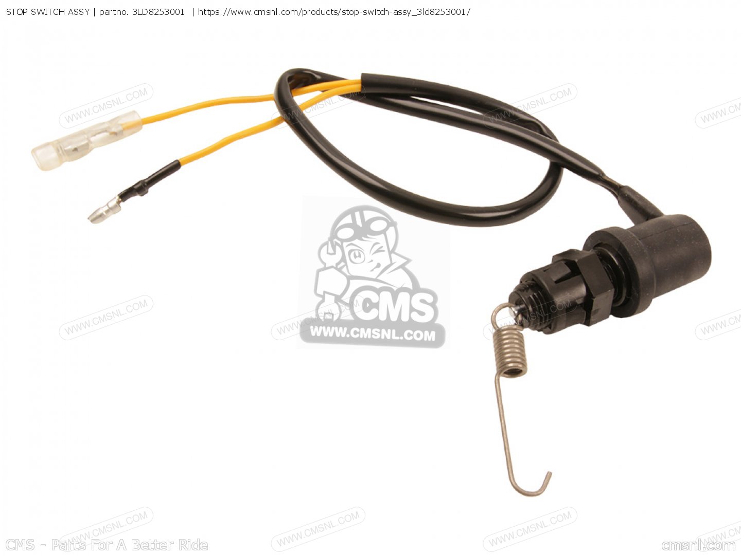 3LD8253001: STOP SWITCH ASSY Yamaha - buy the 3LD-82530-01-00 at CMSNL
