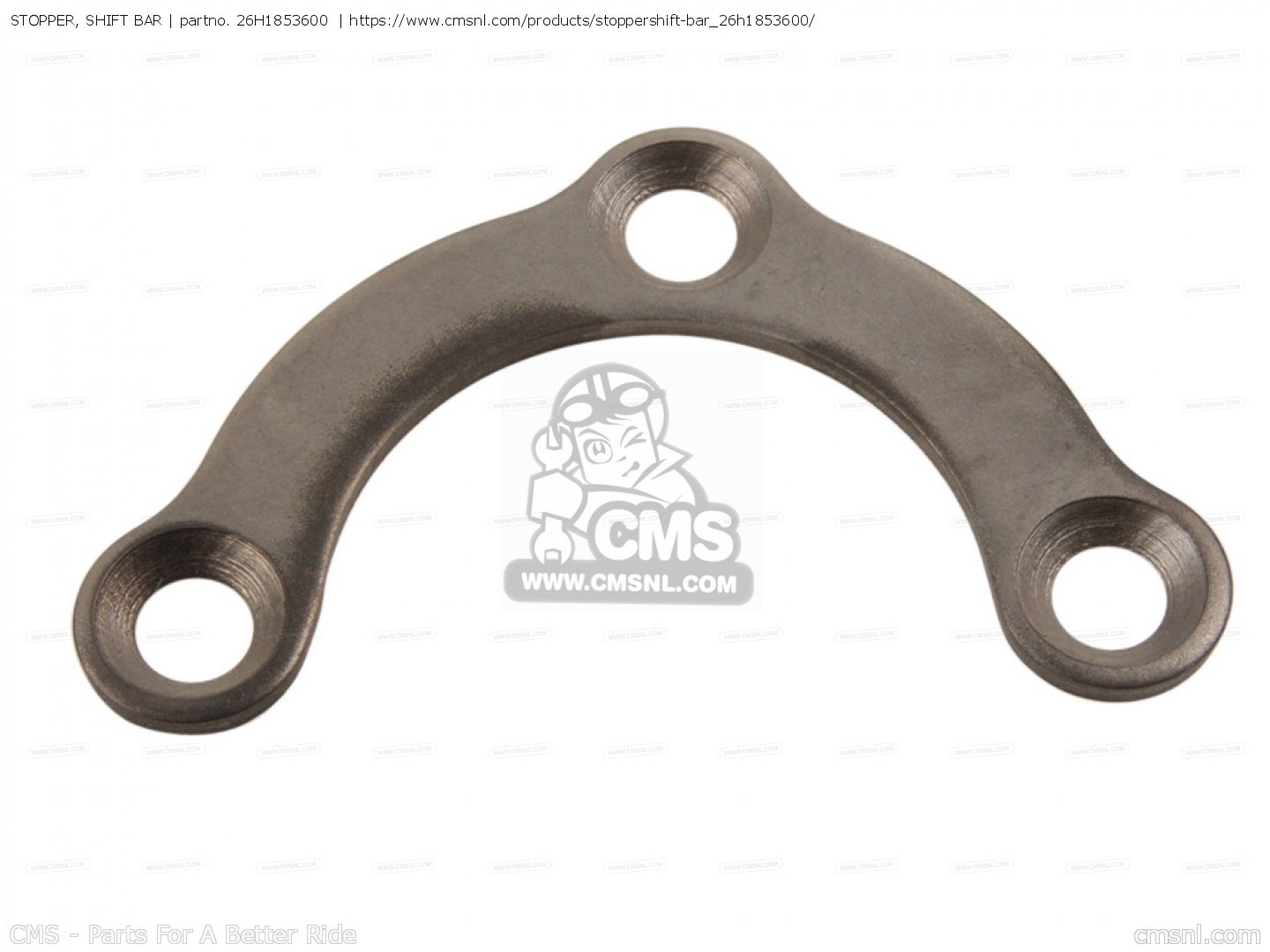 26H1853600: STOPPER, SHIFT BAR Yamaha - buy the 26H-18536-00-00 at CMSNL