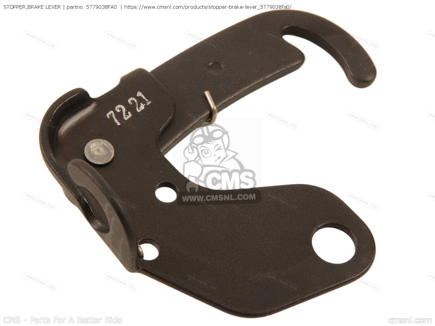 5779038FA0: STOPPER,BRAKE LEVER Suzuki - buy the 57790-38FA0 at CMSNL