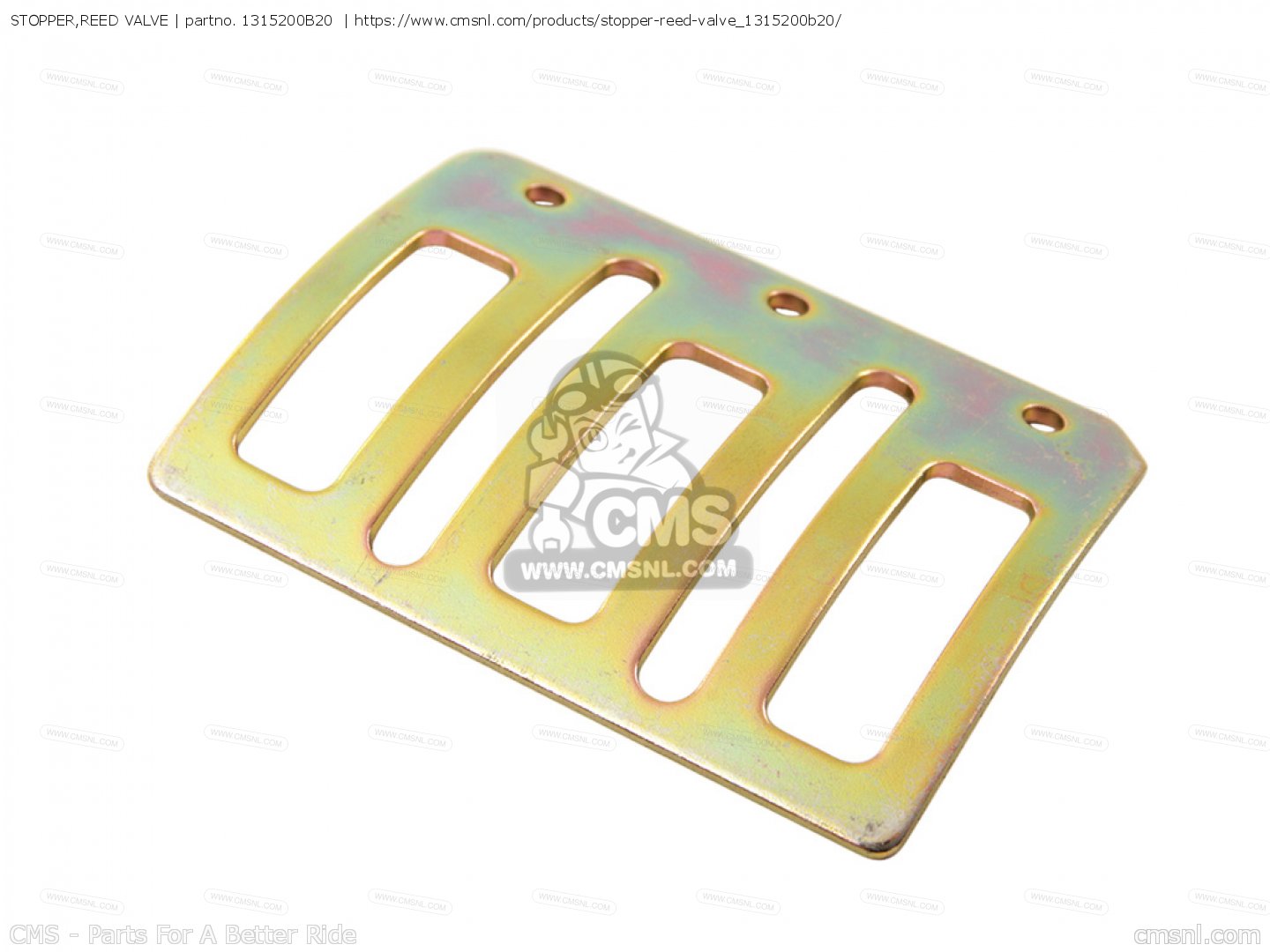 1315200B20: STOPPER,REED VALVE Suzuki - buy the 13152-00B20 at CMSNL