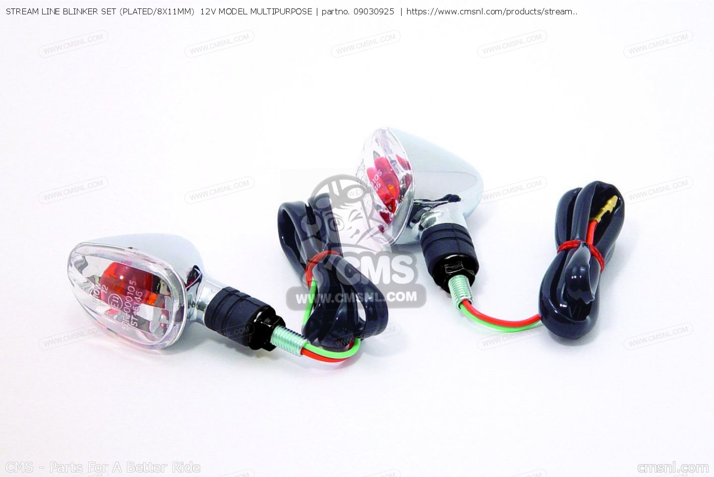 09030925: Stream Line Blinker Set (plated/8x11mm) 12v Model ...
