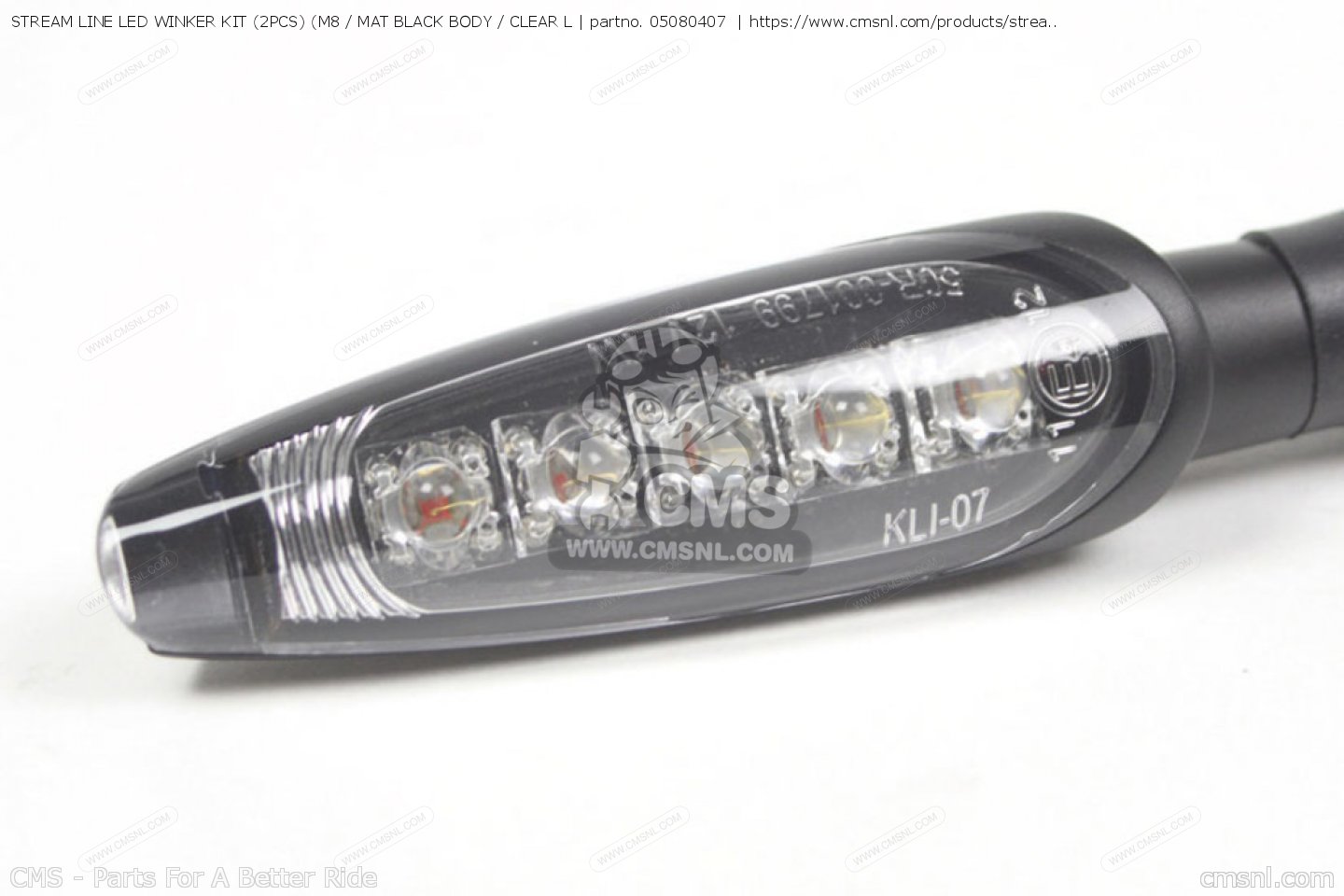 05080407: Stream Line Led Winker Kit (2pcs) (m8 / Mat Black Body ...