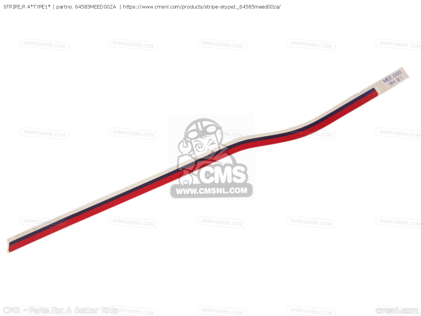 64585MEED00ZA: STRIPE,R A*TYPE1* Honda - buy the 64585-MEE-D00ZA at CMSNL