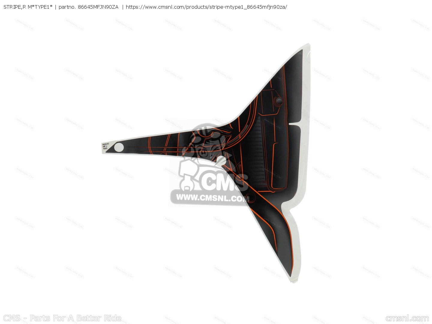 86645MFJN90ZA: Stripe,r M*type1* Honda - buy the 86645-MFJ-N90ZA at CMSNL