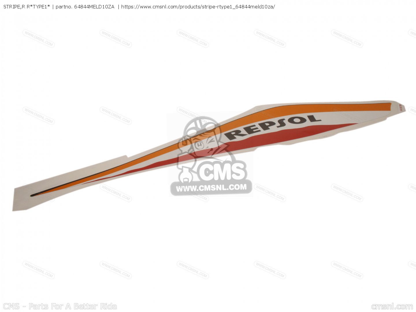 64844MELD10ZA: STRIPE,R R*TYPE1* Honda - buy the 64844-MEL-D10ZA at CMSNL