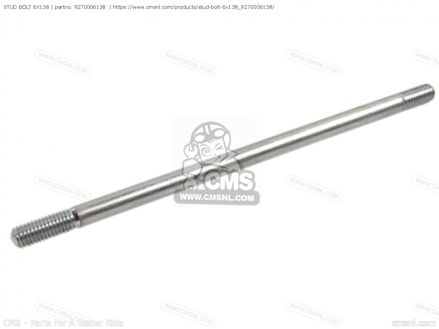 9270006138: STUD BOLT 6X138 Honda - buy the 92700-06138 at CMSNL