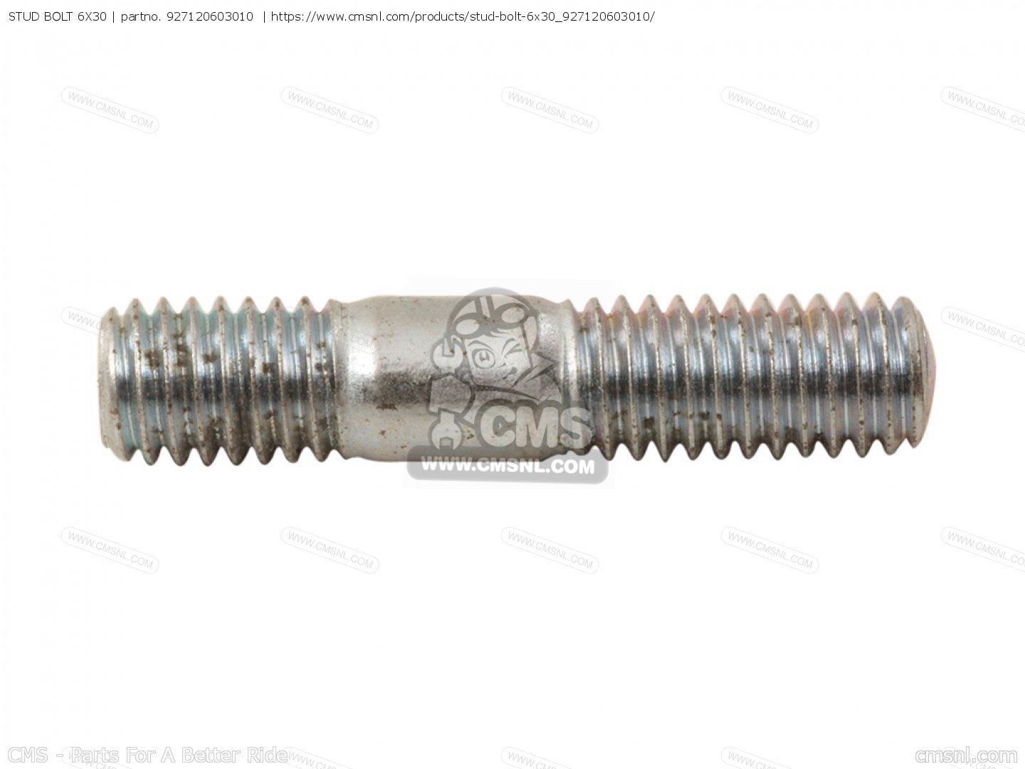 927120603010: Stud Bolt 6x30 Honda - buy the 92712-0603010 at CMSNL