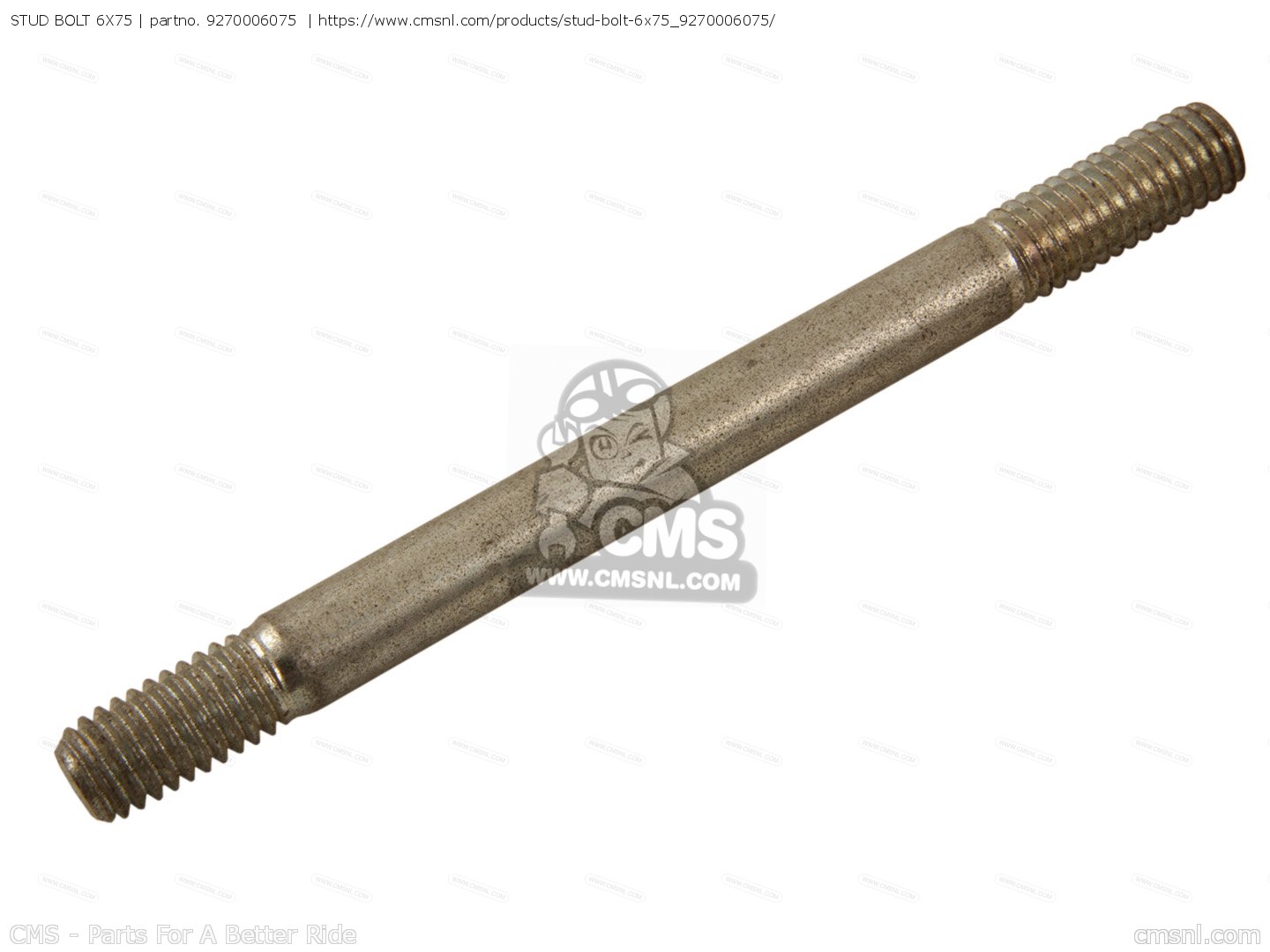9270006075: Stud Bolt 6x75 Honda - buy the 92700-06075 at CMSNL