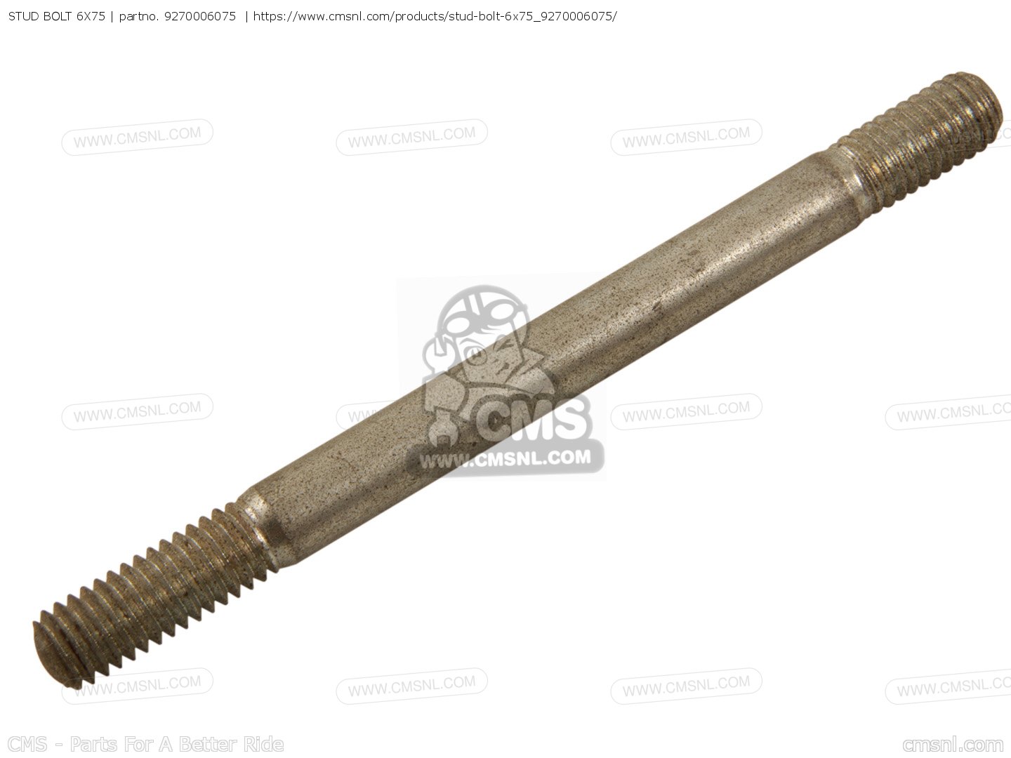 9270006075: Stud Bolt 6x75 Honda - buy the 92700-06075 at CMSNL