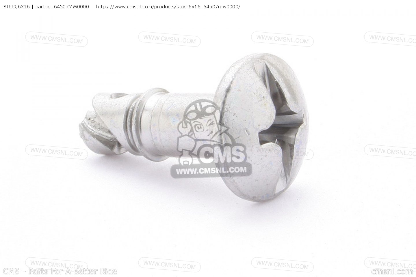 64507MW0000: STUD,6X16 Honda - buy the 64507-MW0-000 at CMSNL