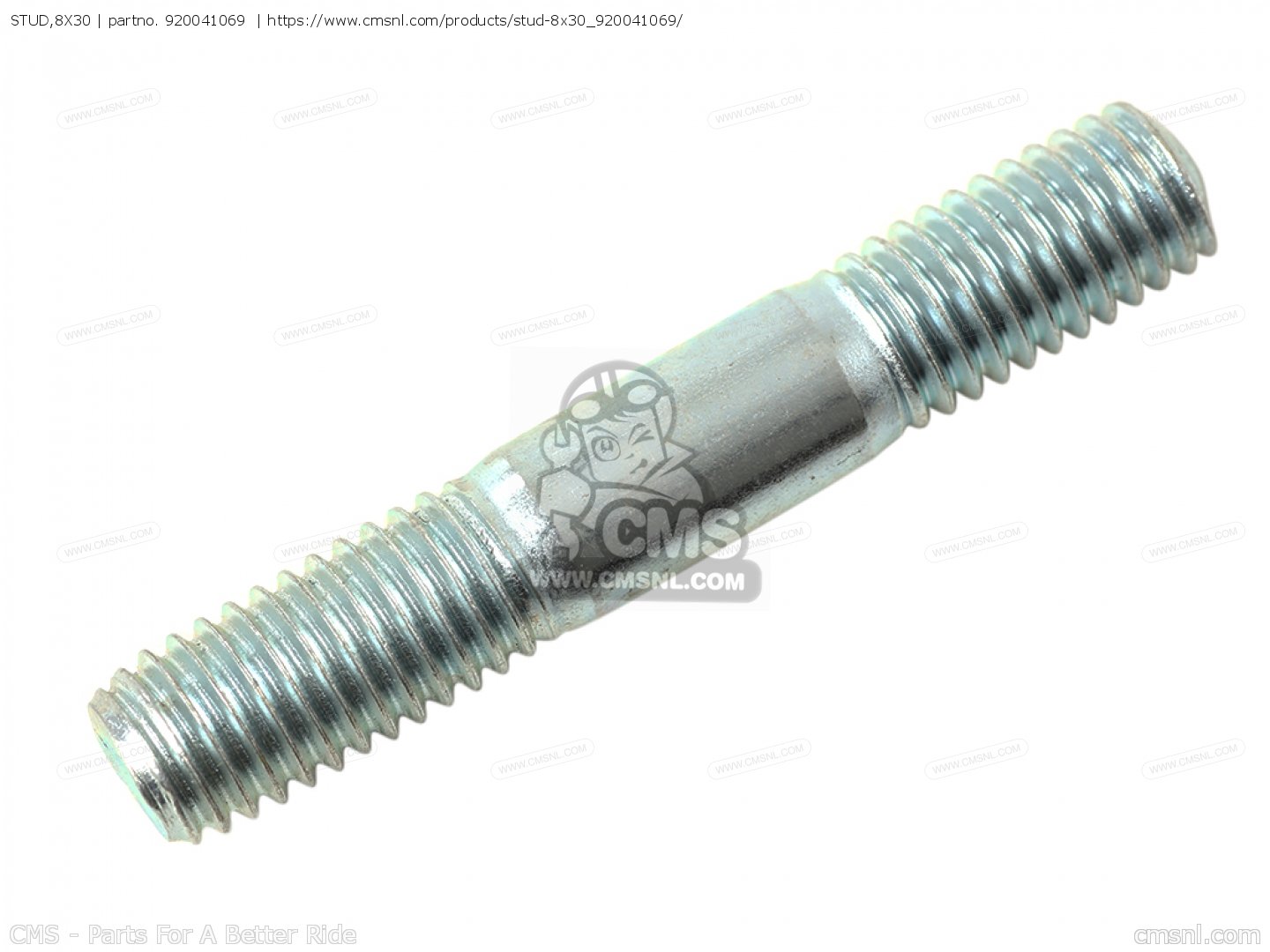 920041069: STUD,8X30 Kawasaki - buy the 92004-1069 at CMSNL