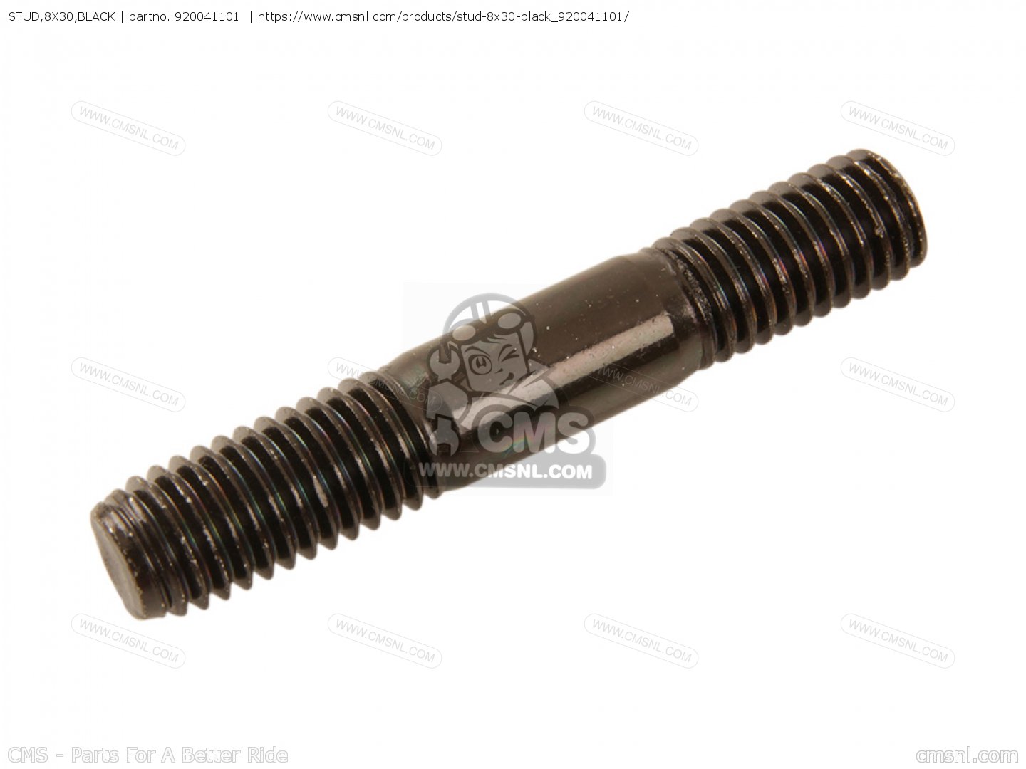 920041101: STUD,8X30,BLACK Kawasaki - buy the 92004-1101 at CMSNL