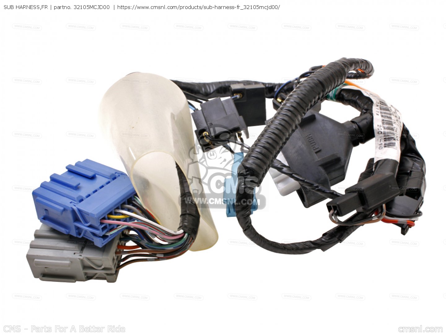 32105MCJD00: SUB HARNESS,FR Honda - buy the 32105-MCJ-D00 at CMSNL