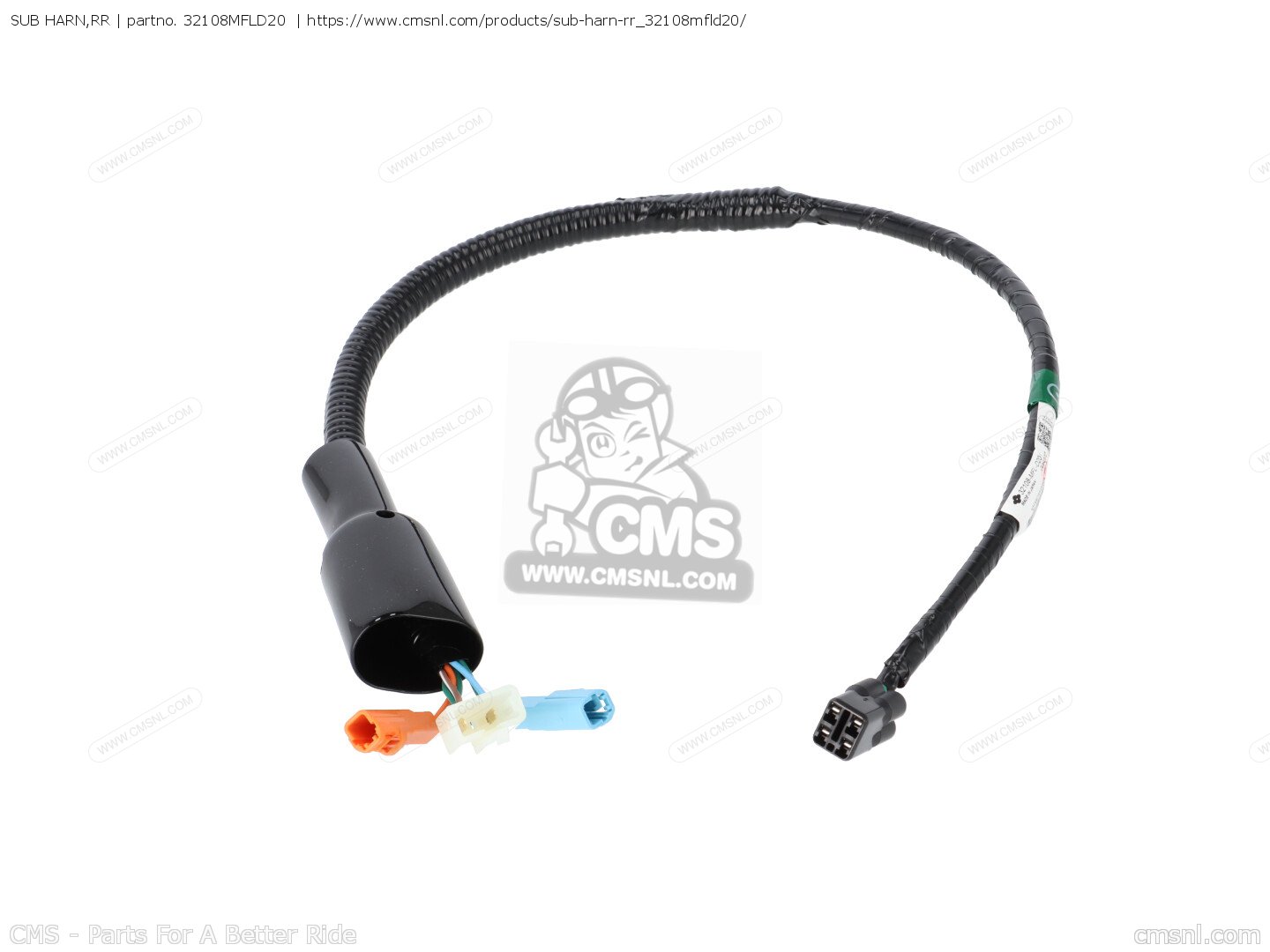 32108MFLD20: SUB HARN,RR Honda - buy the 32108-MFL-D20 at CMSNL