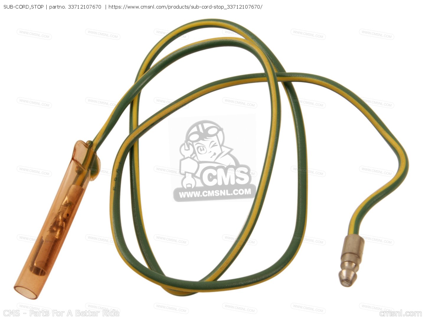 33712107670: SUB-CORD,STOP Honda - buy the 33712-107-670 at CMSNL