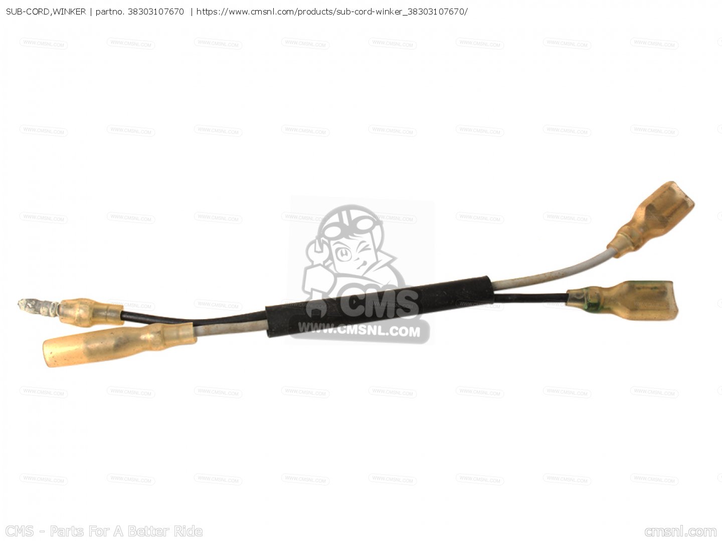 38303107670: SUB-CORD,WINKER Honda - buy the 38303-107-670 at CMSNL