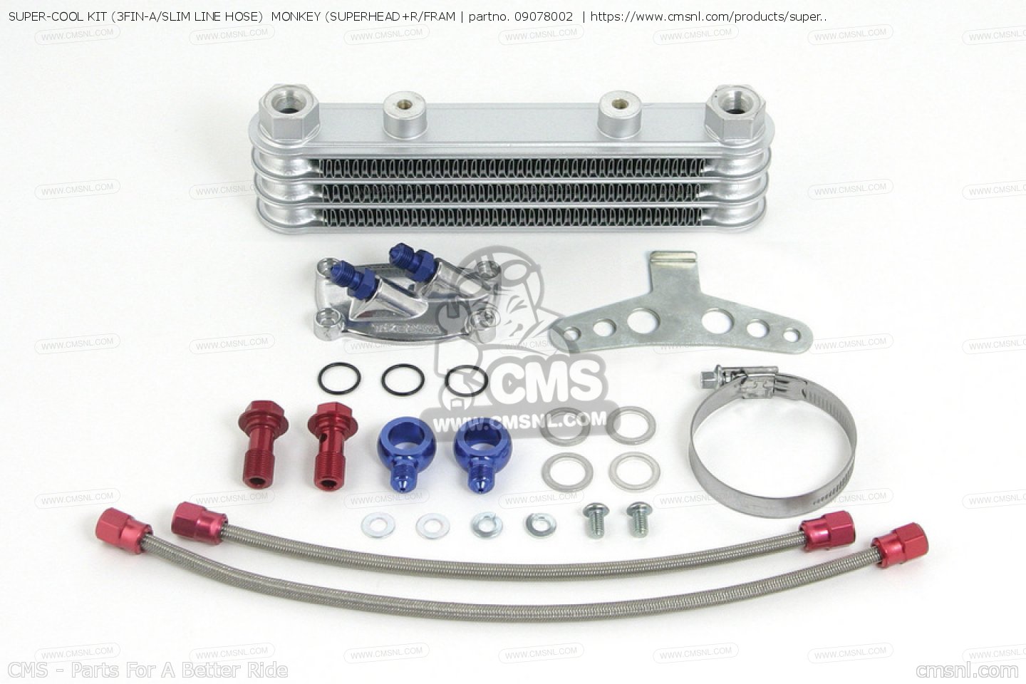 09078002: Super-cool Kit (3fin-a/slim Line Hose) Monkey (superhead+r ...