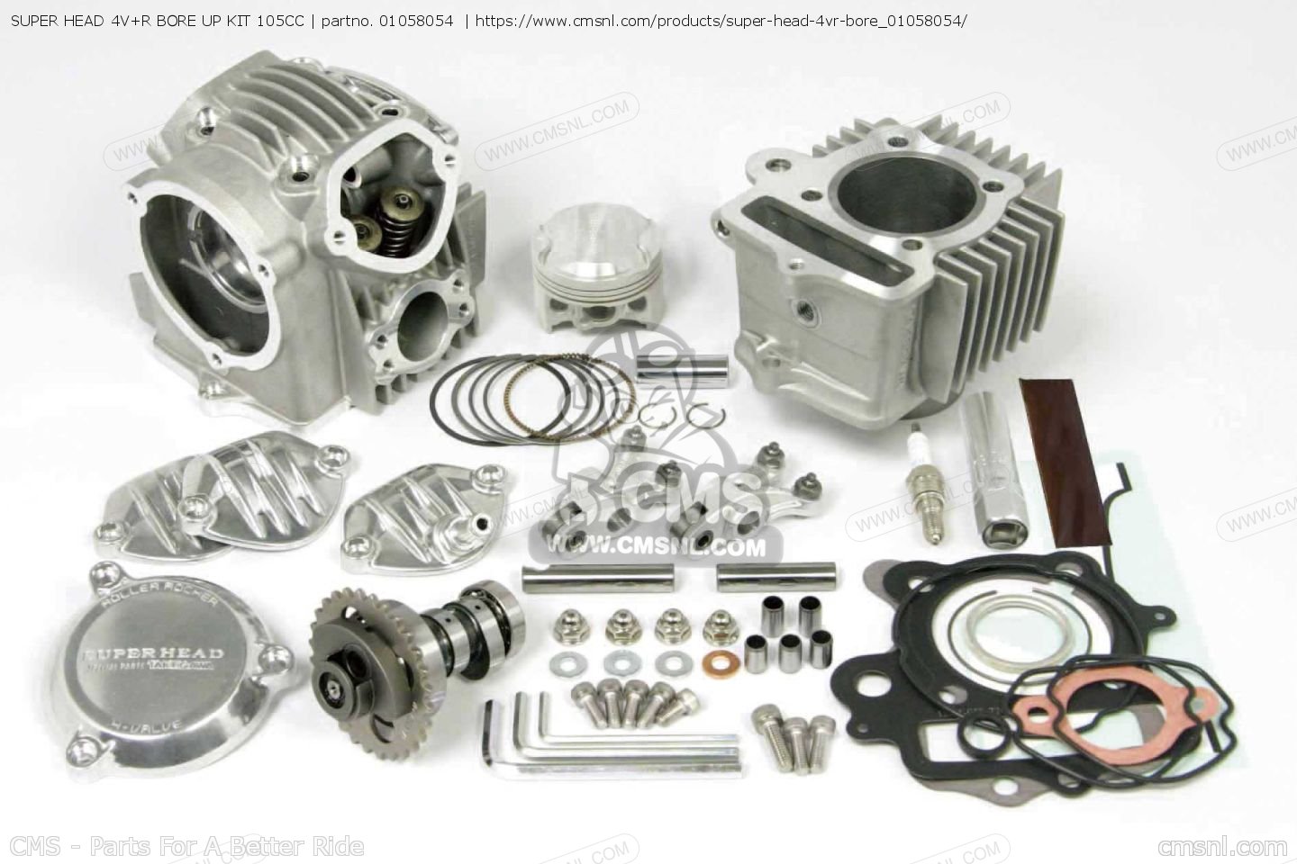 01058054: Super Head 4v+r Bore Up Kit 105cc Takegawa - buy the 01-05 ...