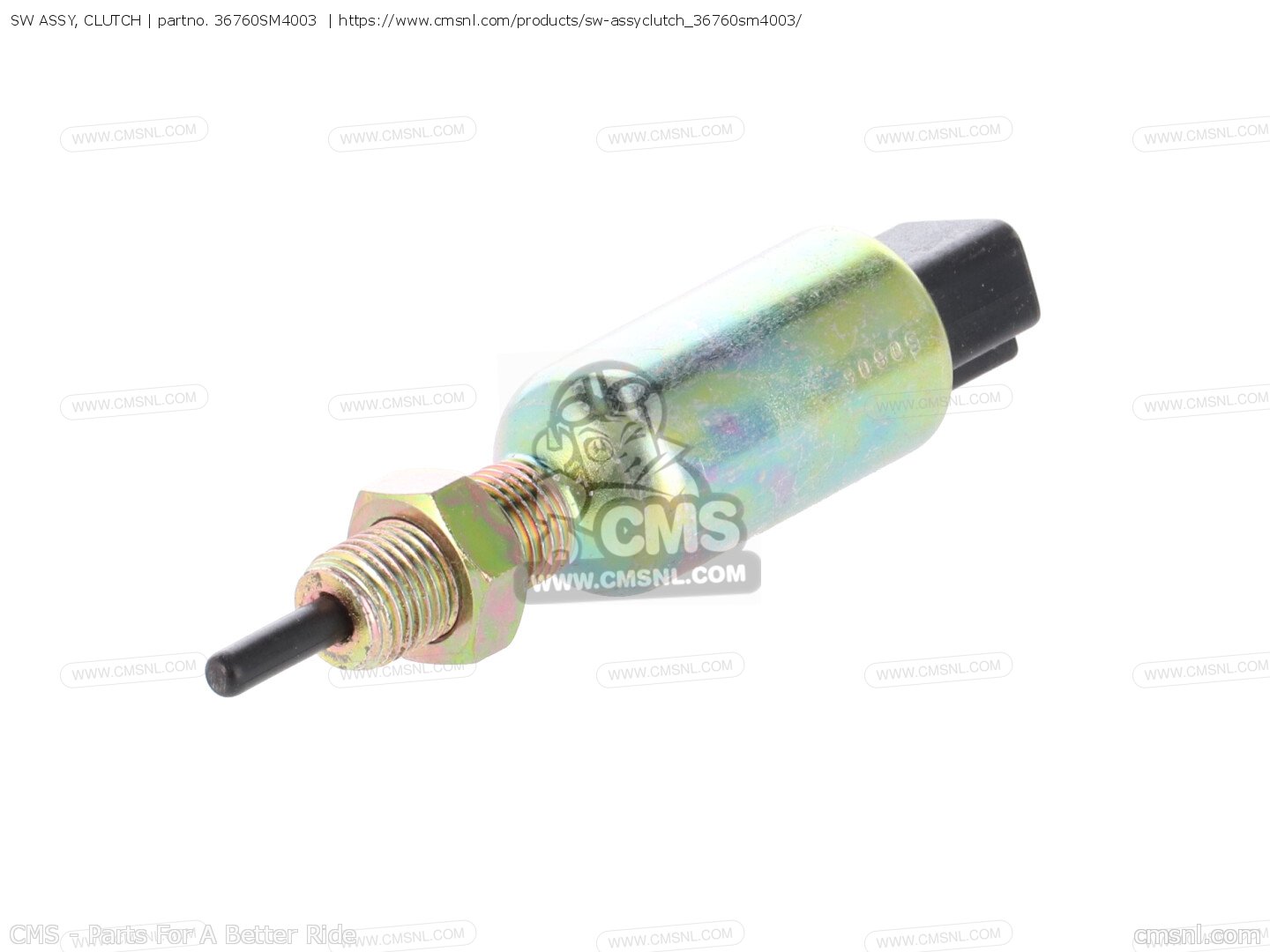 36760SM4003: SW ASSY, CLUTCH Honda - buy the 36760-SM4-003 at CMSNL