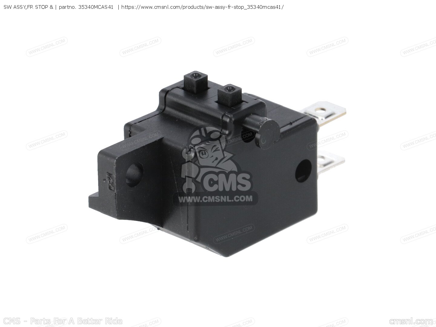 35340MCAS41: SW ASSY,FR STOP & Honda - buy the 35340-MCA-S41 at CMSNL