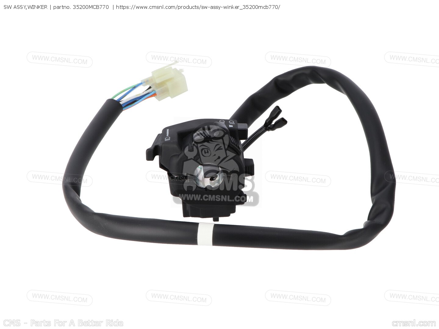 35200MCB770: SW ASSY,WINKER Honda - buy the 35200-MCB-770 at CMSNL