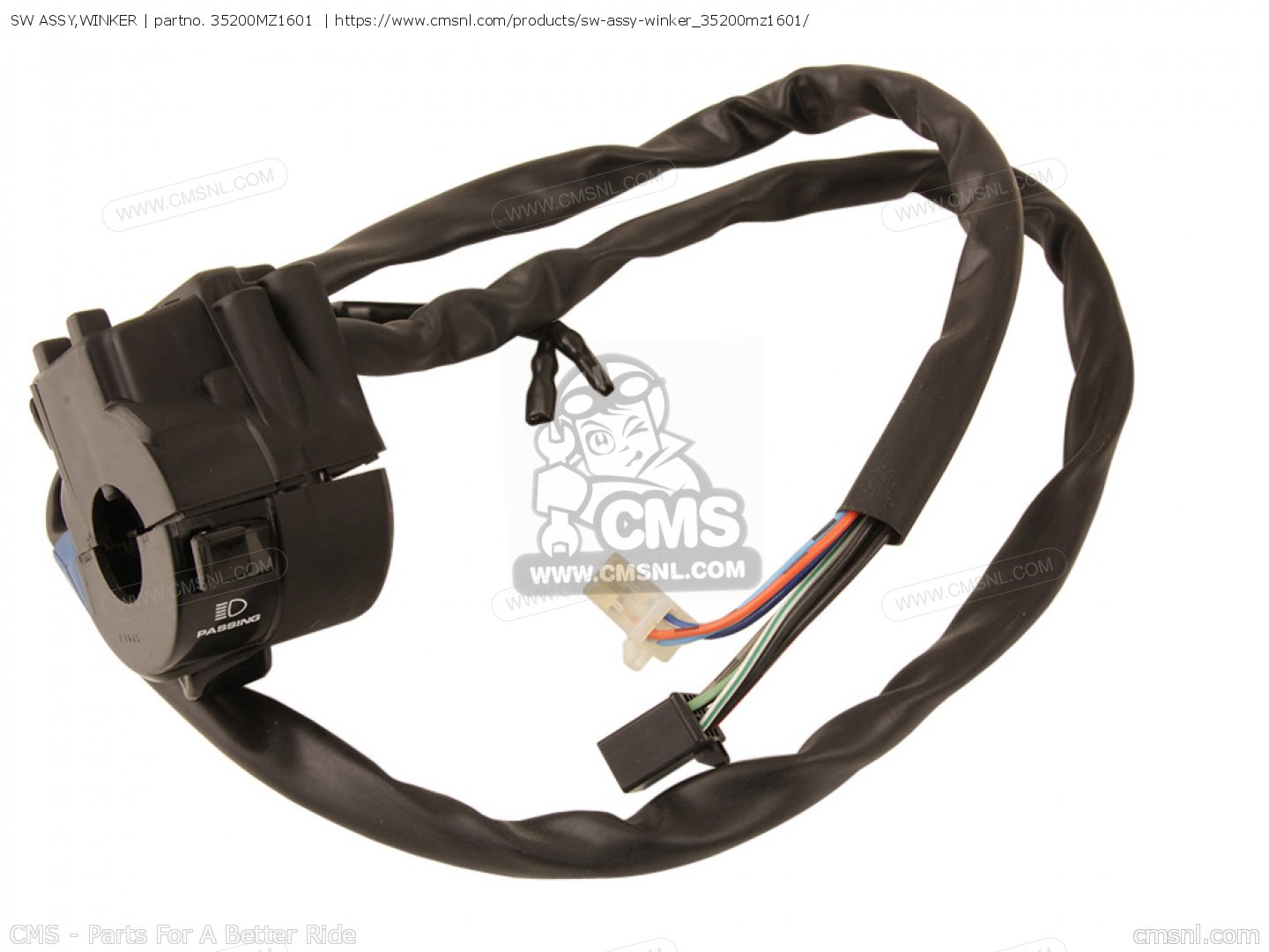 35200MZ1601: SW ASSY,WINKER Honda - buy the 35200-MZ1-601 at CMSNL