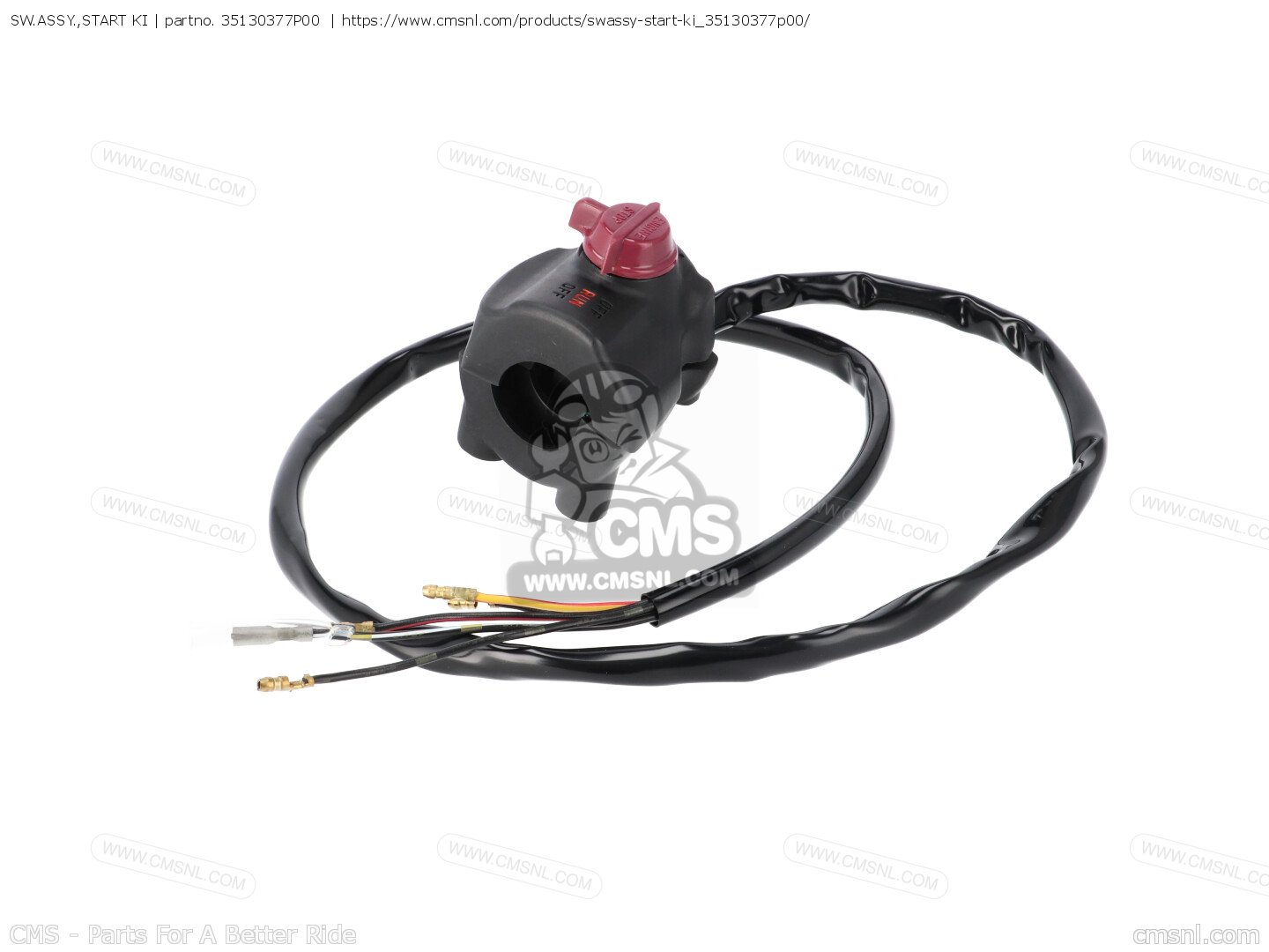 35130377P00: SW.ASSY.,START KI Honda - buy the 35130-377-P00 at CMSNL
