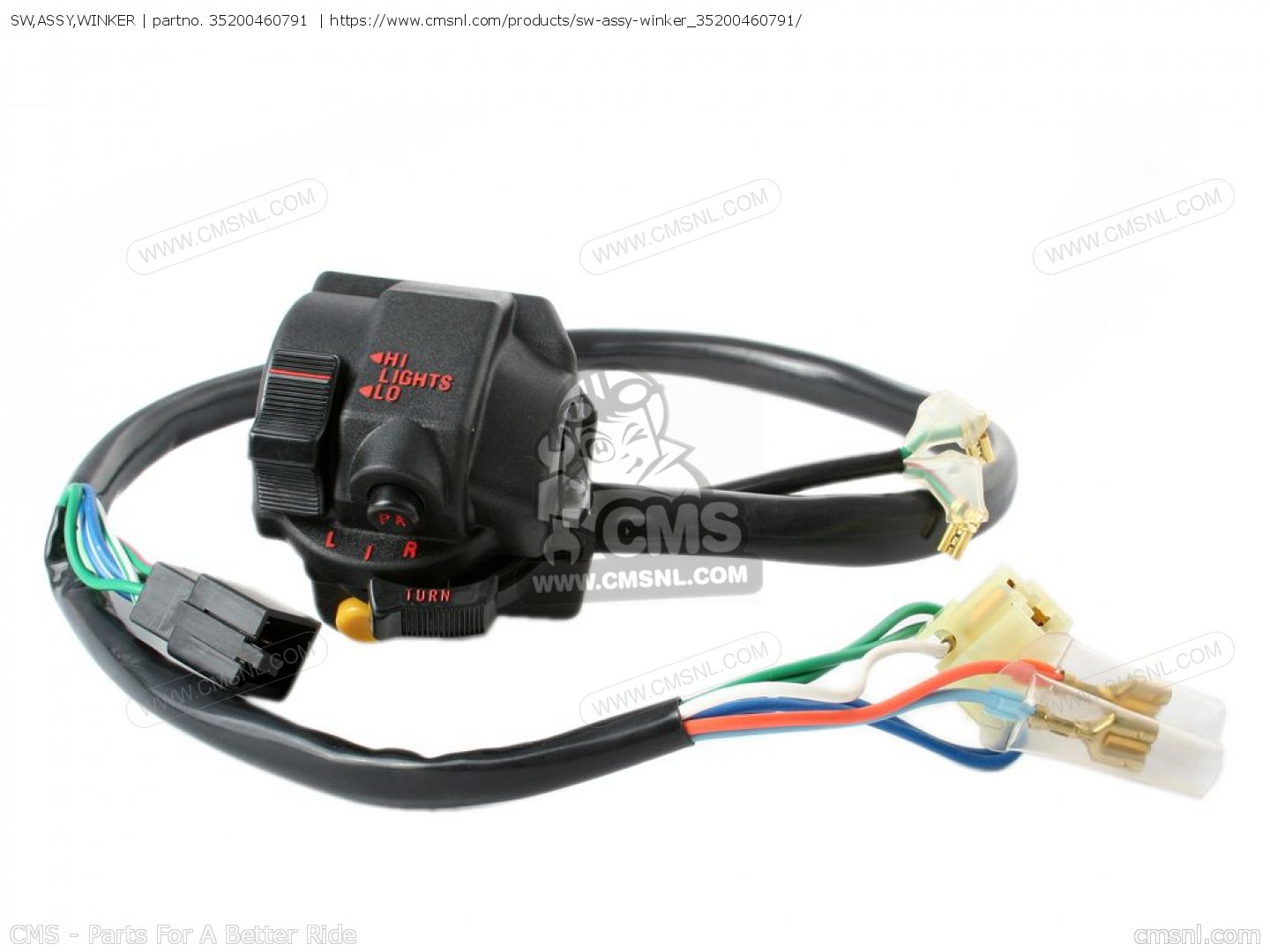 35200460791: SW,ASSY,WINKER Honda - buy the 35200-460-791 at CMSNL