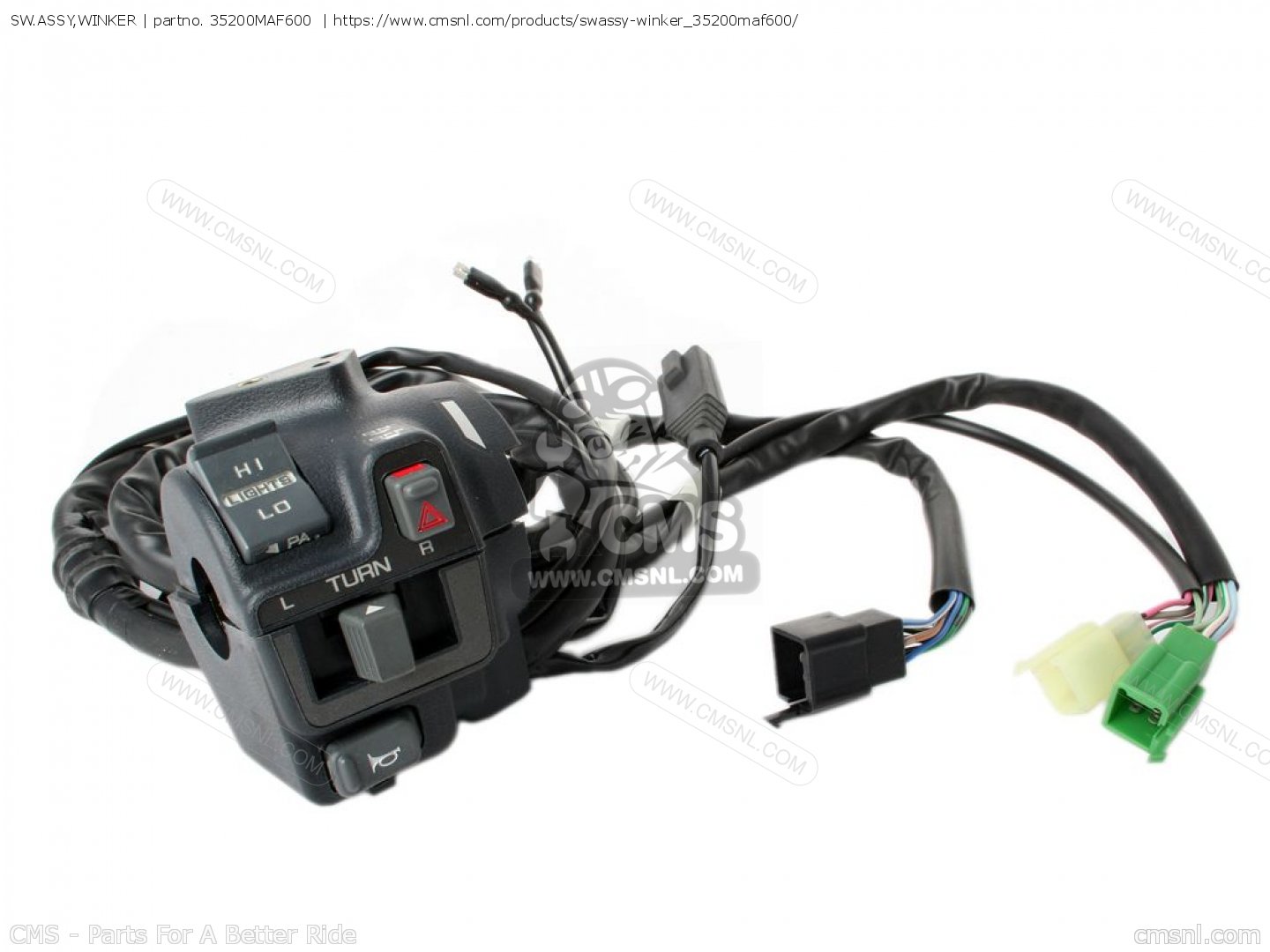 35200MAF600: SW.ASSY,WINKER Honda - buy the 35200-MAF-600 at CMSNL