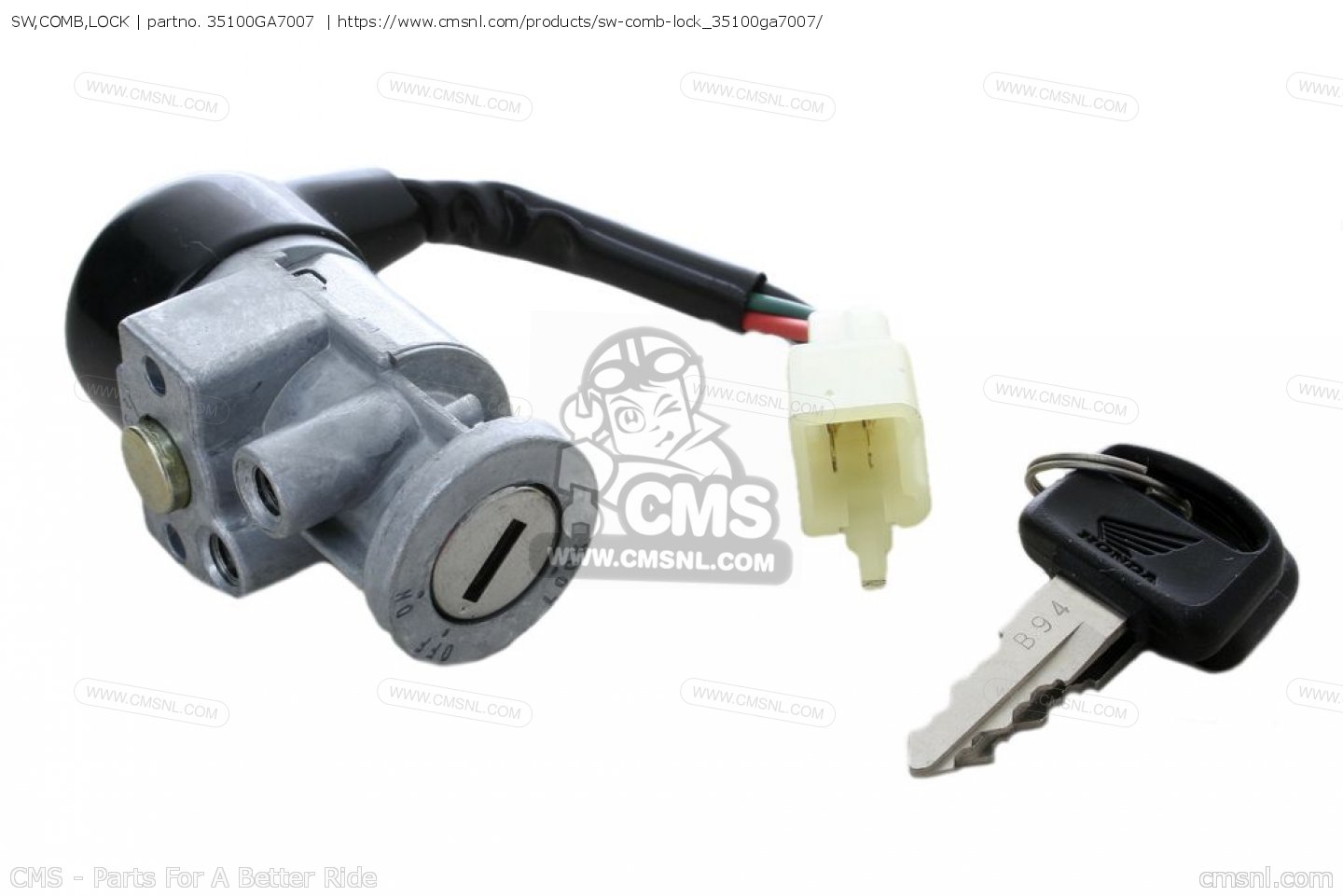 35100GA7007: SW,COMB,LOCK Honda - buy the 35100-GA7-007 at CMSNL