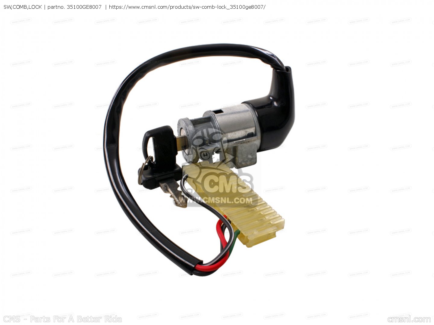 35100GE8007: SW,COMB,LOCK Honda - buy the 35100-GE8-007 at CMSNL